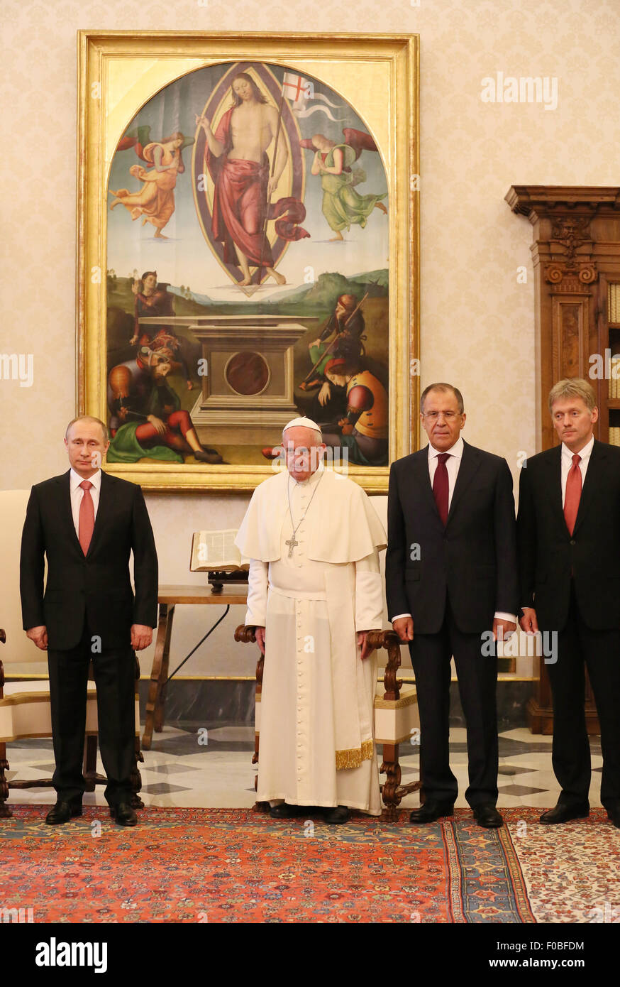 Pope Francis meets with Russian President Vladimir Putin during a ...