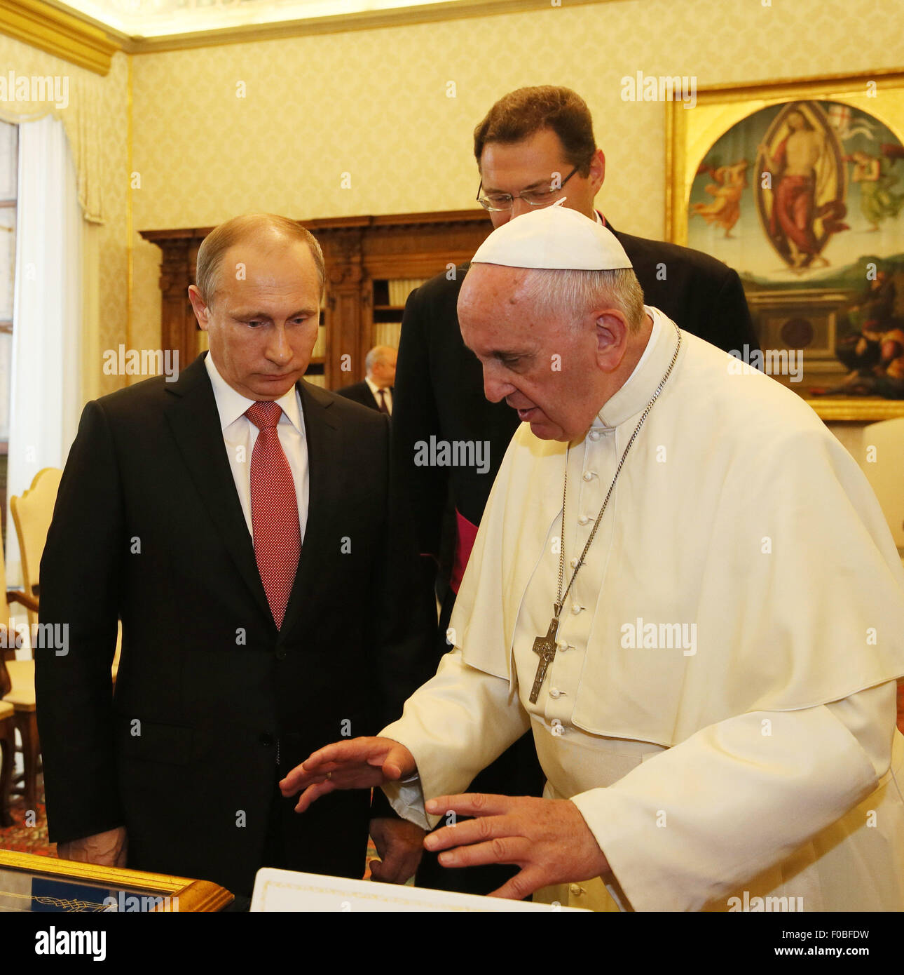 Pope Francis meets with Russian President Vladimir Putin during a ...
