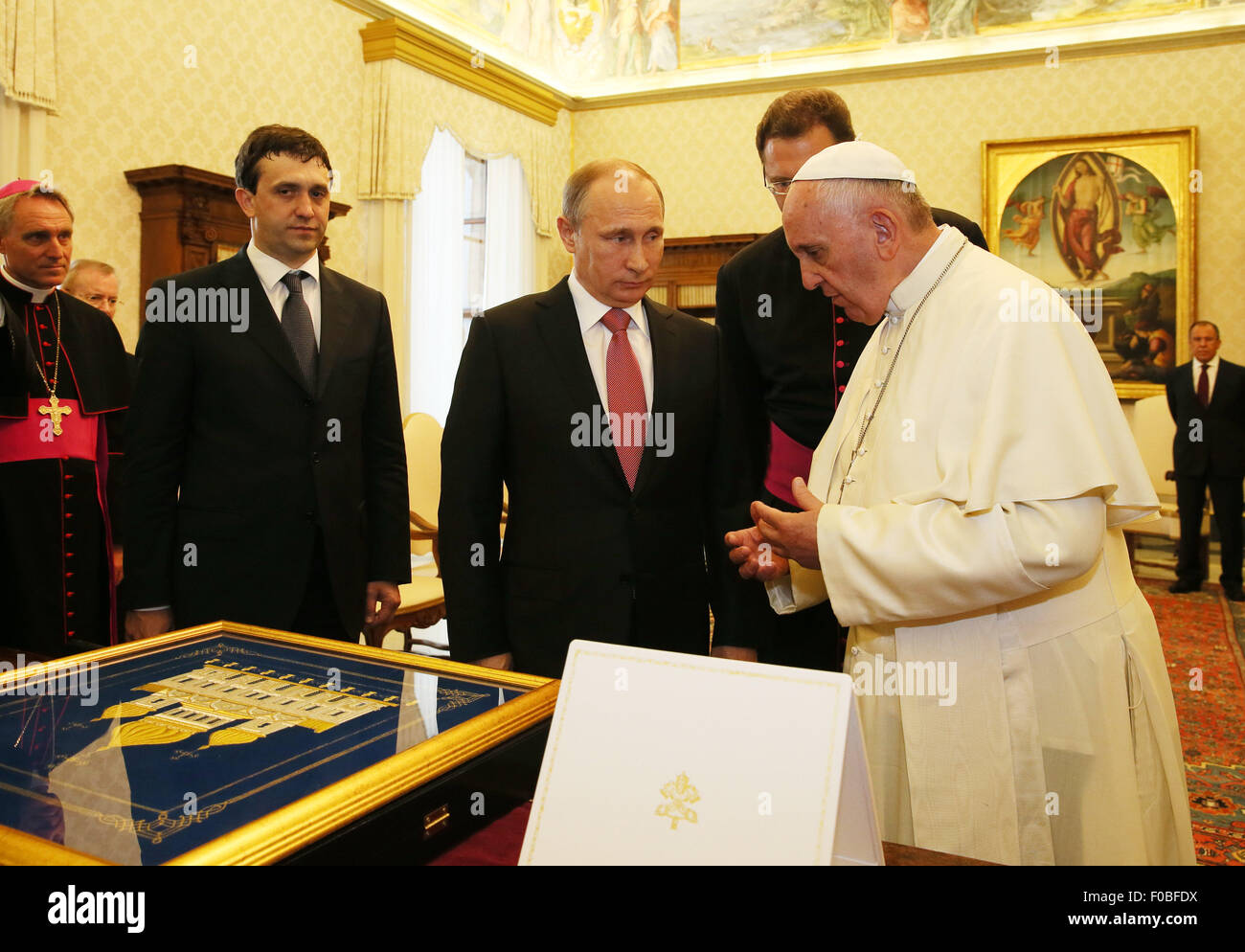 Pope Francis meets with Russian President Vladimir Putin during a ...