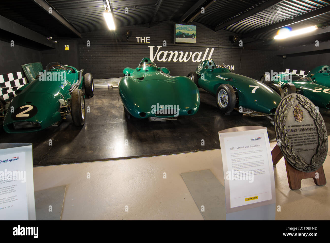 1957 Vanwall WV6 Streamliner driven by Sterling Moss on display at the ...