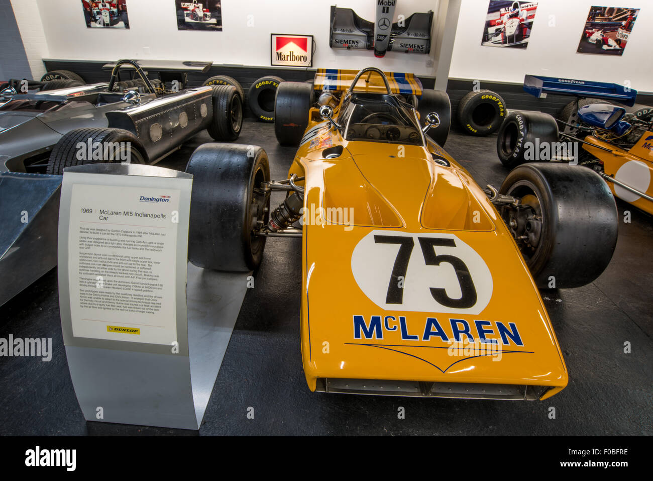 1969 Mclaren M15 Indianapolis car on display at the Museum of Donington ...