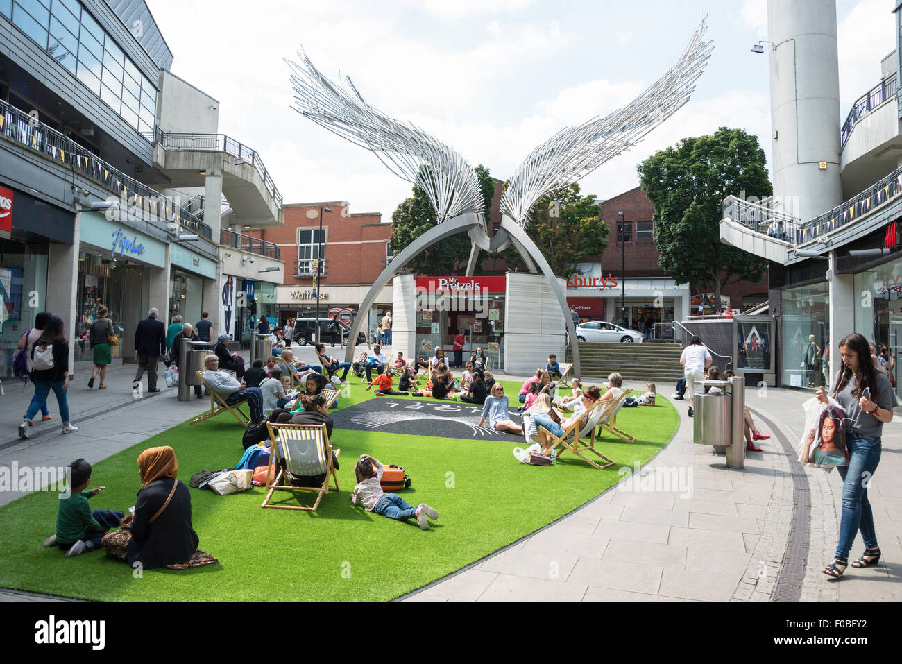 Angel Wings Sculpture Angel Central Shopping Centre Angel London Borough Of Islington London