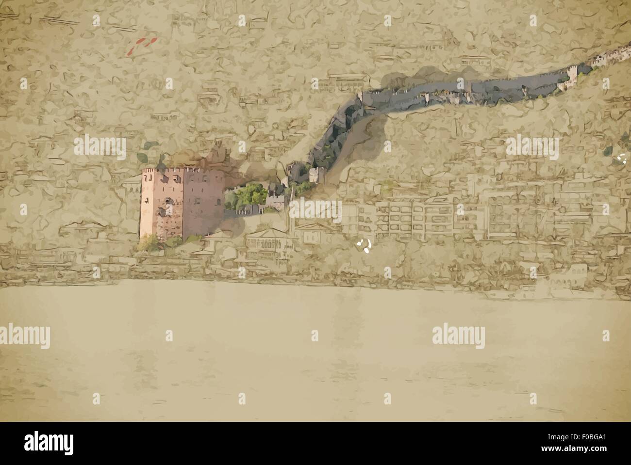 castle of Alanya Stock Vector Image & Art - Alamy