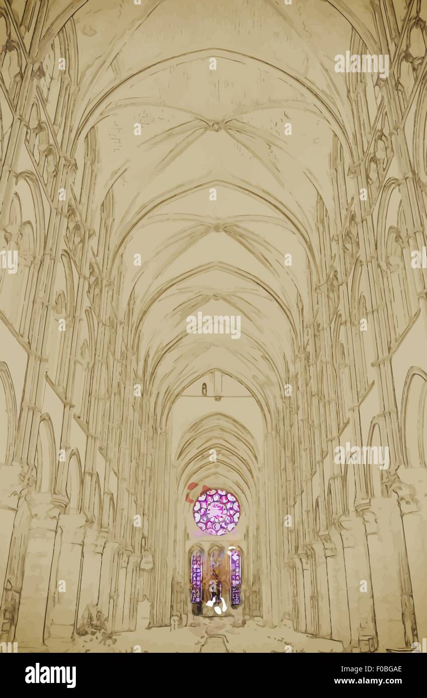 Gothic arch church glass Stock Vector Images - Alamy