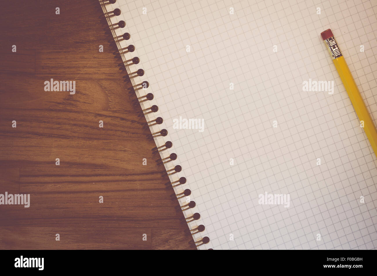 Squared notebook pencil hi-res stock photography and images - Alamy