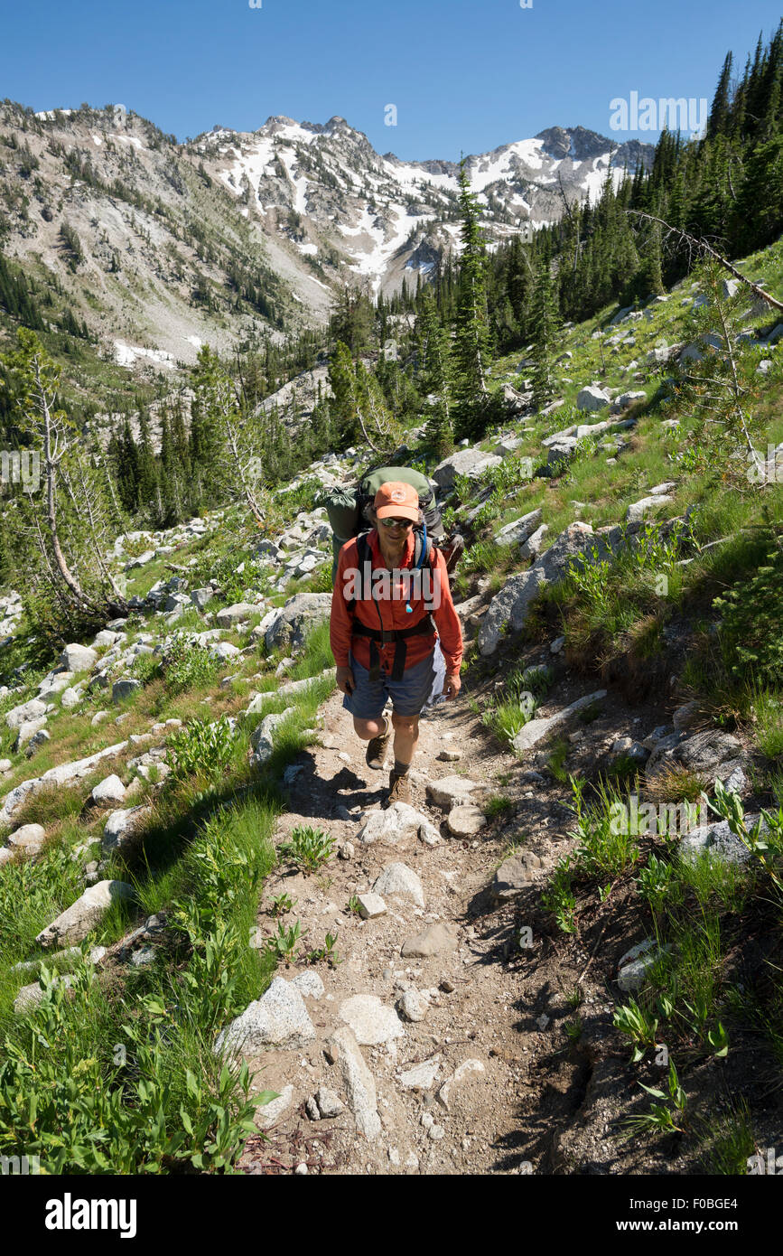 Backpacking in Oregon's Wallowa Mountains Stock Photo - Alamy