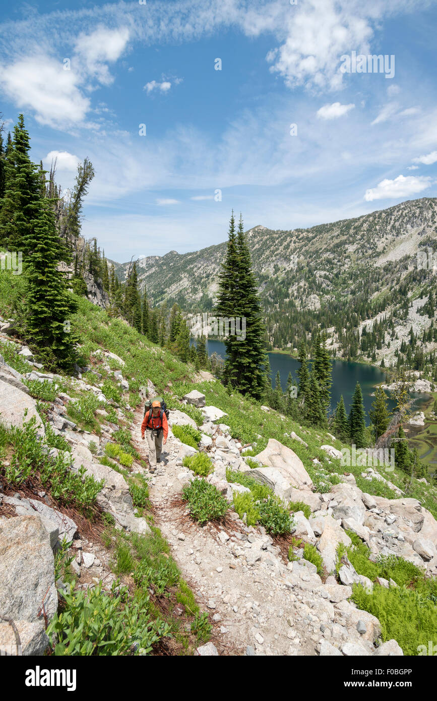 Backpacking in Oregon's Wallowa Mountains Stock Photo - Alamy