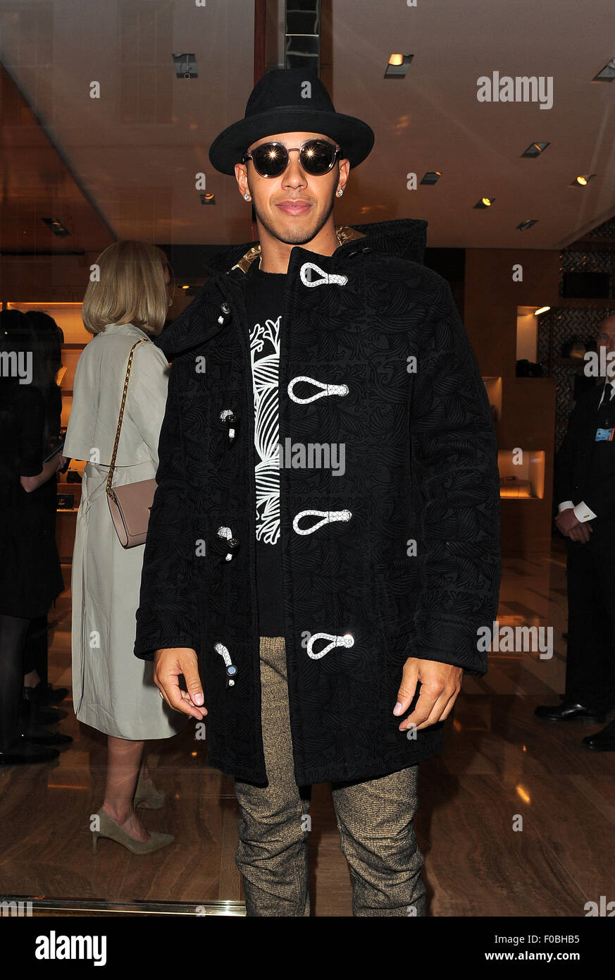 Louis Vuitton private dinner party in Mayfair Featuring: Lewis Hamilton ...