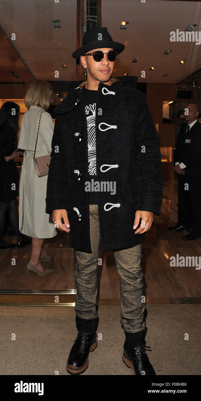 Louis Vuitton private dinner party in Mayfair Featuring: Lewis Hamilton ...