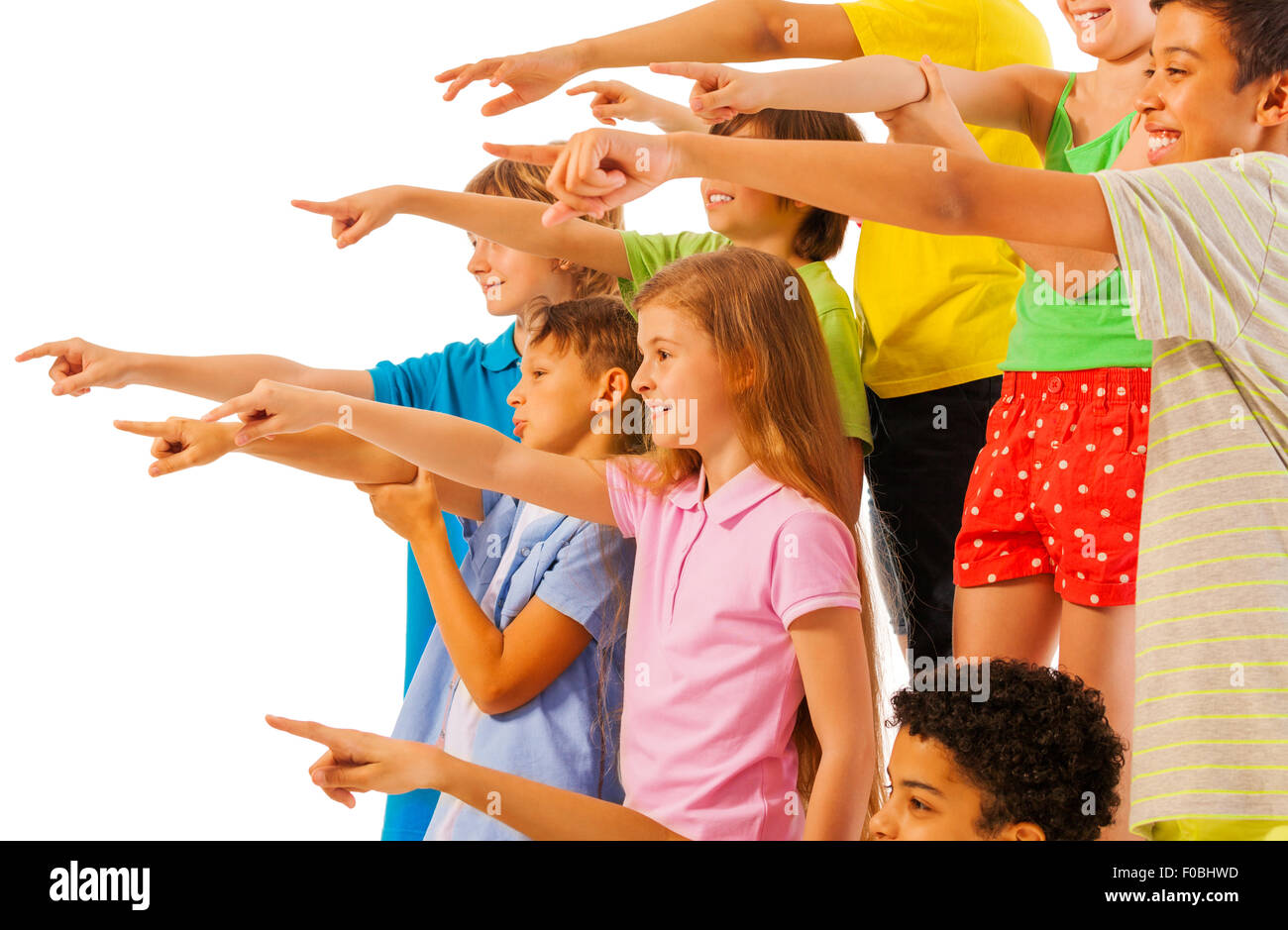 Children kids side view hi-res stock photography and images - Alamy