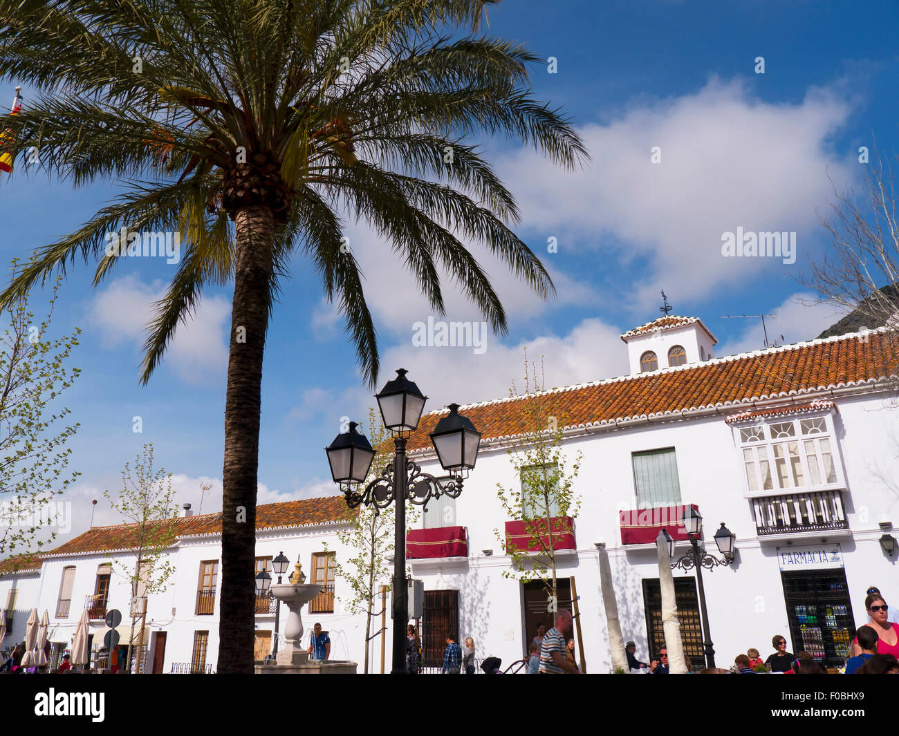 Square in Mijas one of the most beautiful 'white' villages of Andalucia ...