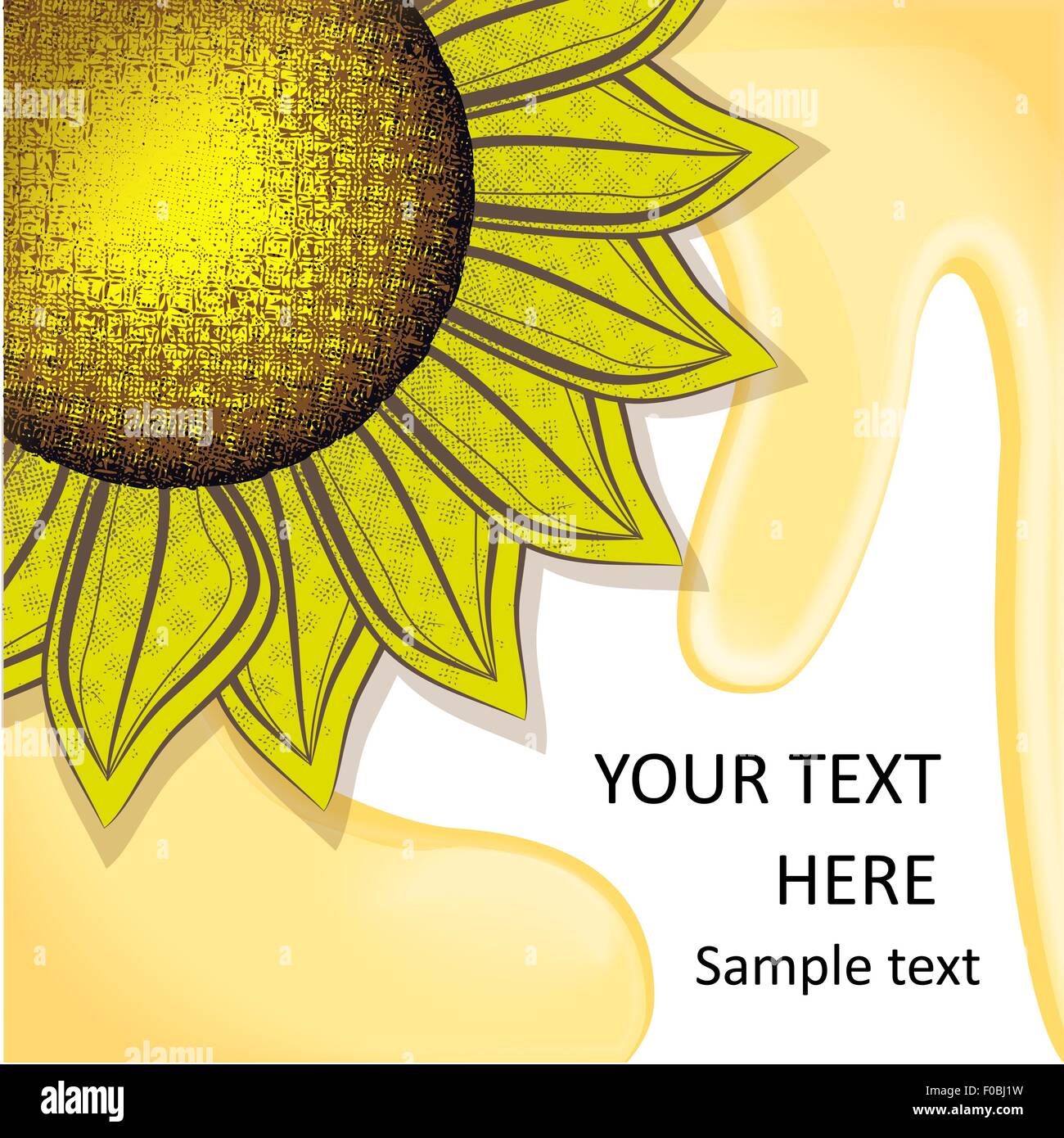 Sunflower with oil background. Vector banner Stock Vector Image & Art ...
