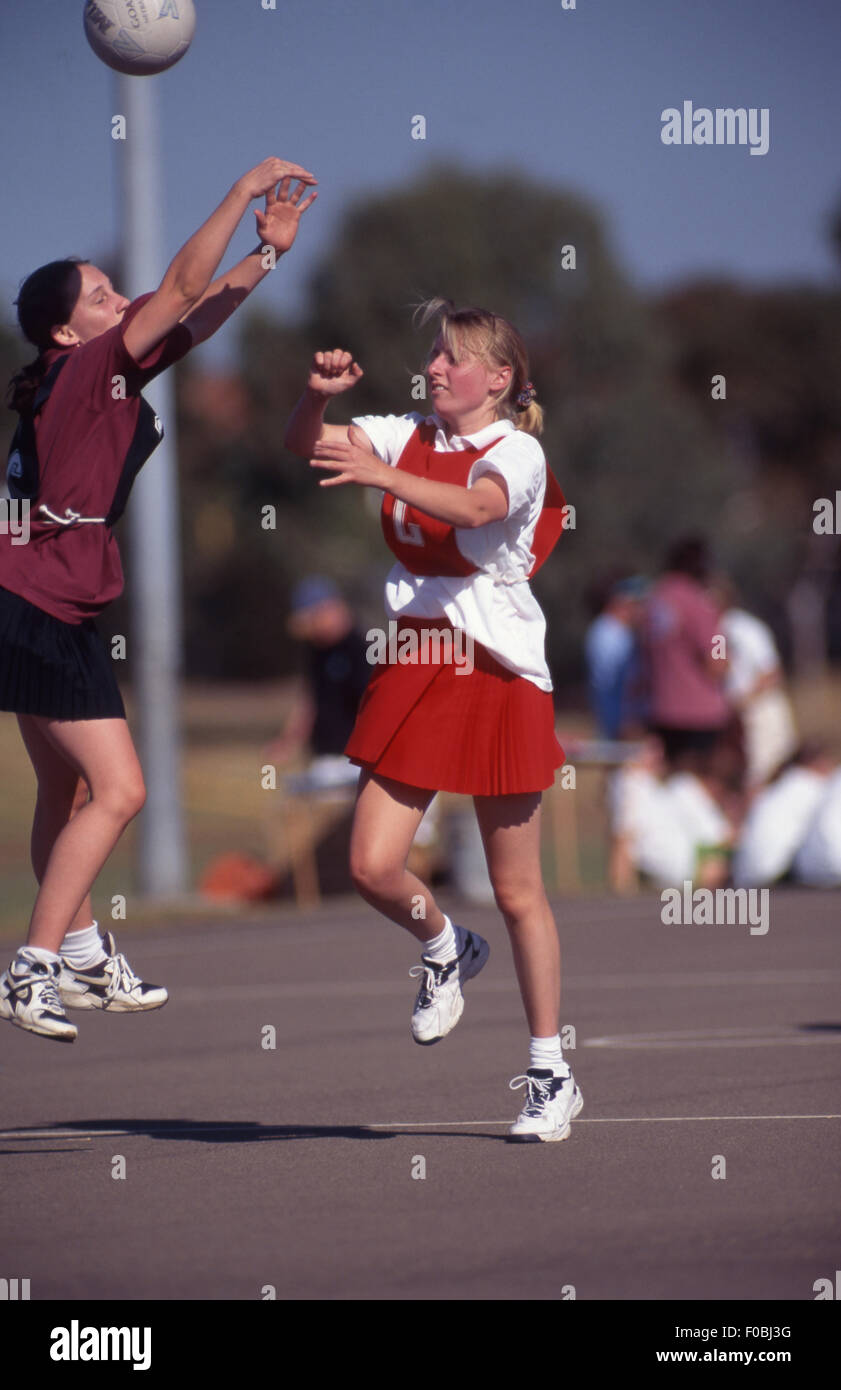 Netball game in progress, Sydney, New South Wales, Australia Stock ...