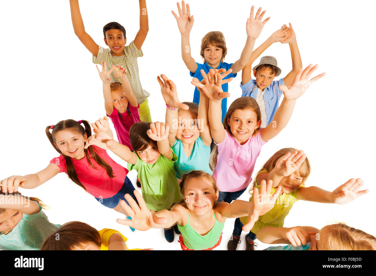 Beautiful girl jumping up together hi-res stock photography and images ...