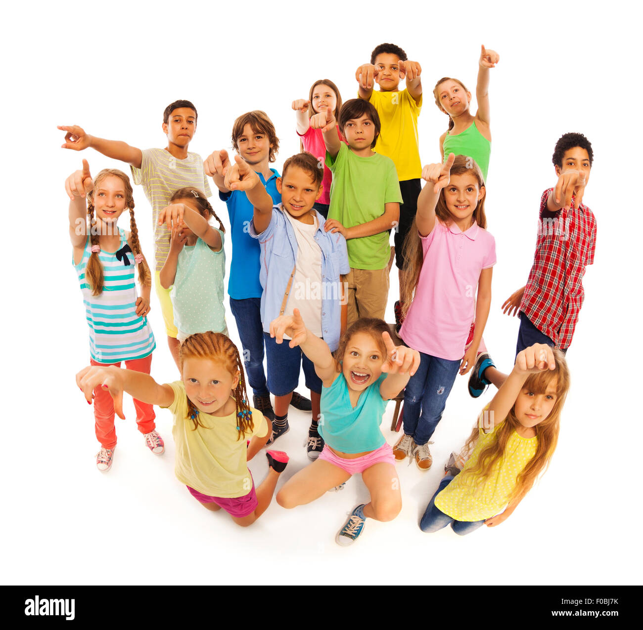 African school children hands up Cut Out Stock Images & Pictures - Alamy