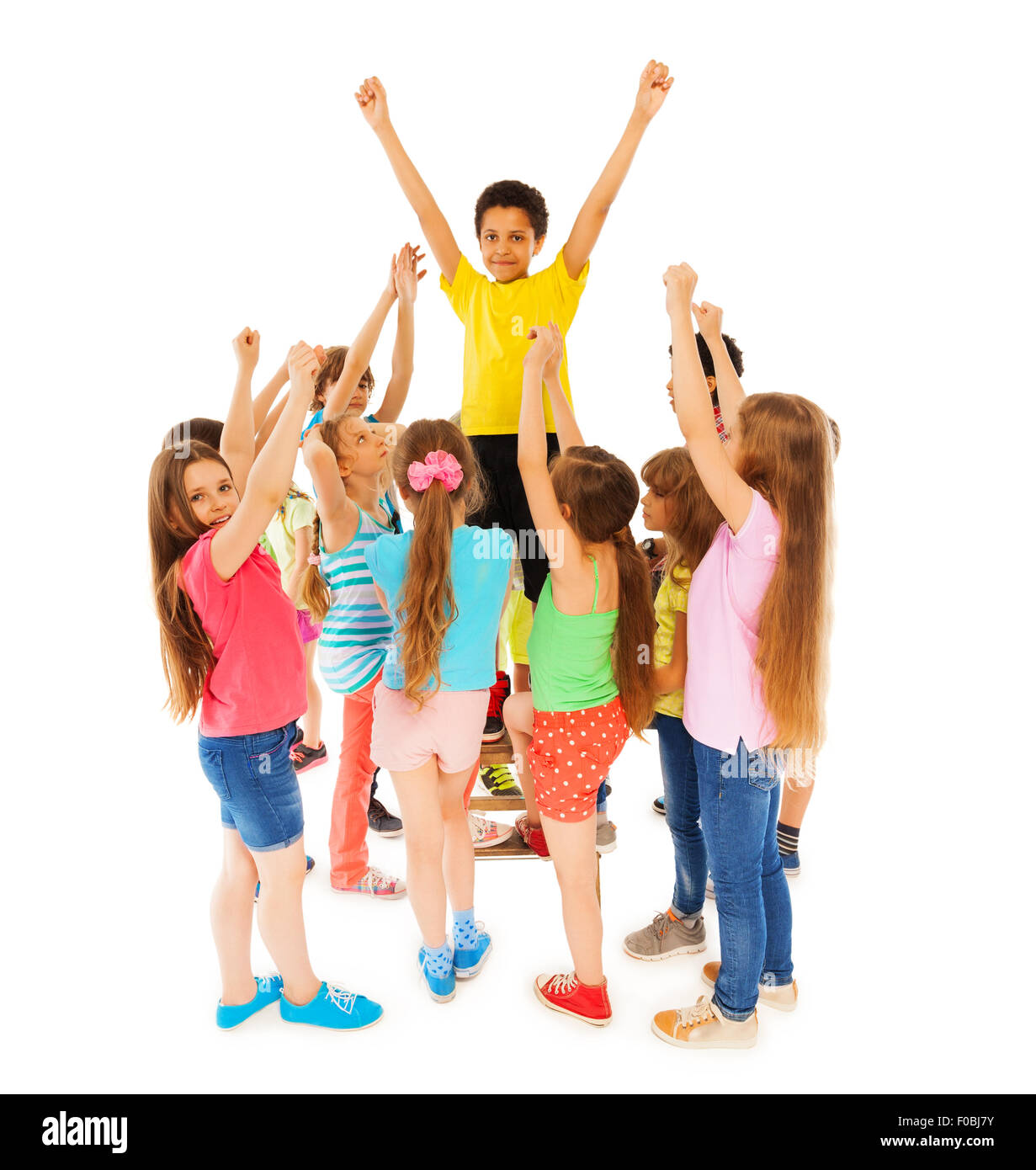 Happy group children in Cut Out Stock Images & Pictures - Alamy