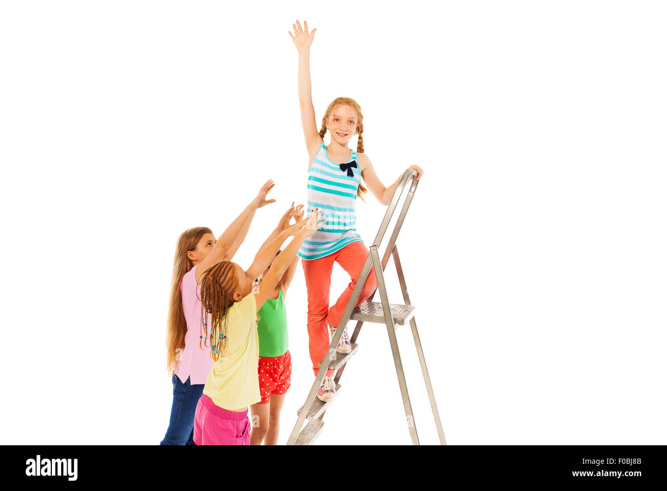Cute girl won a competition Stock Photo - Alamy