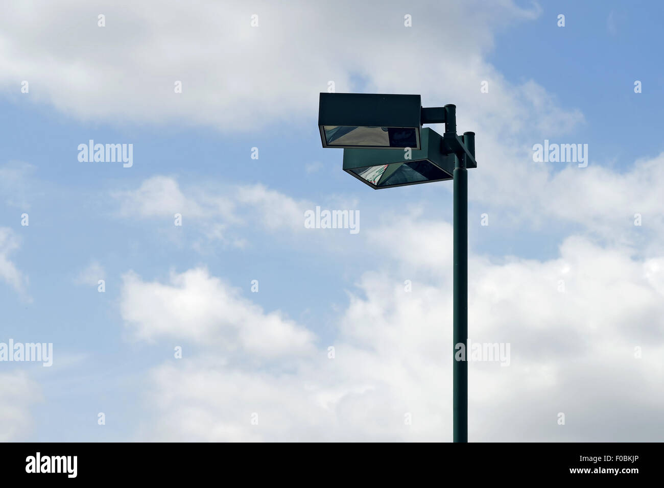 light post on beautiful sky background Stock Photo - Alamy