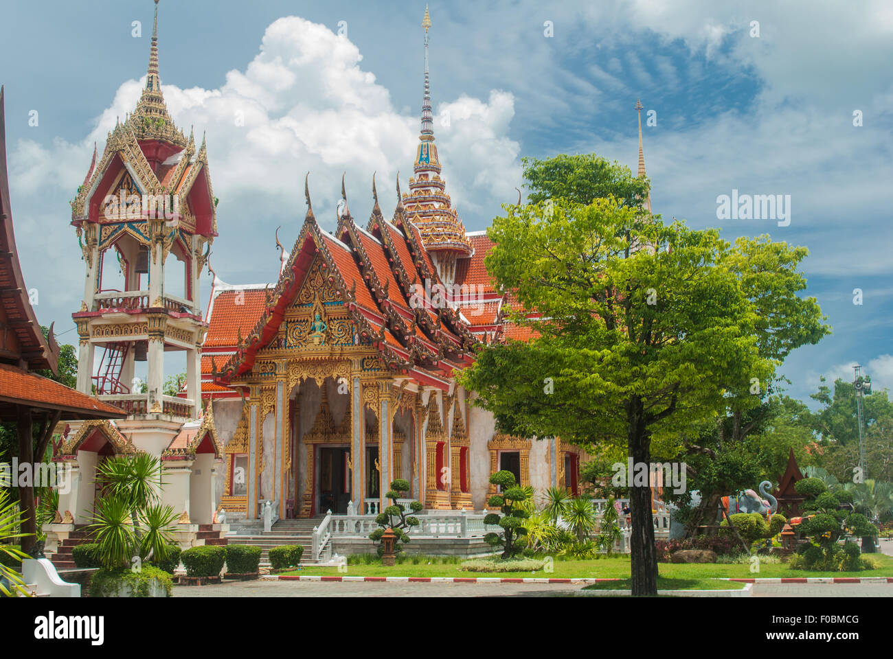 Wat Chalong, biggest buddhist temple in Phuket, Thailand Stock Photo ...