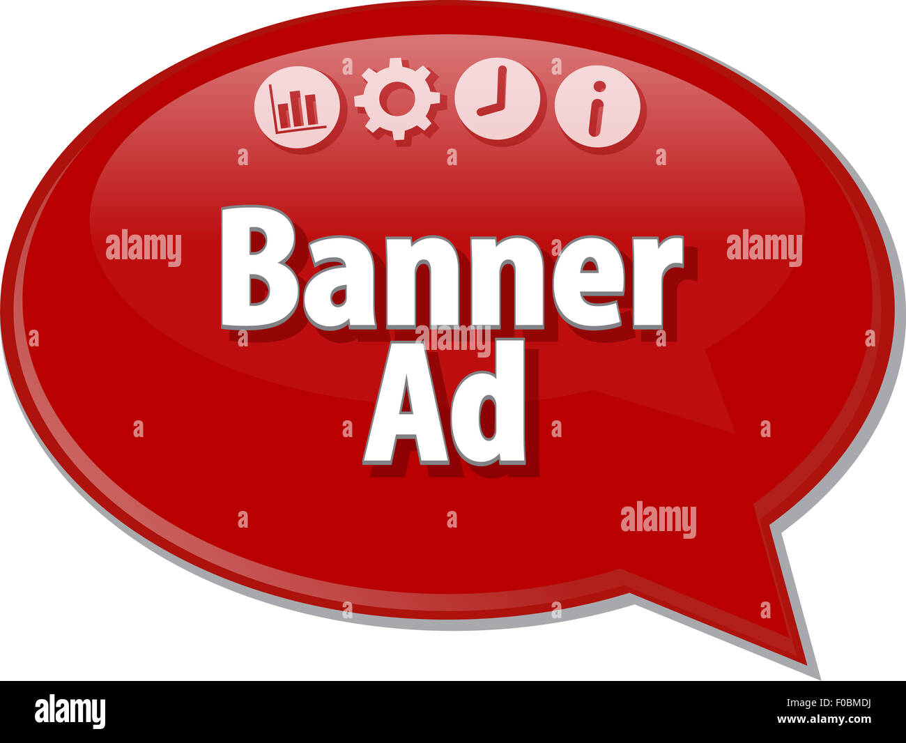 Speech bubble dialog illustration of business term saying Banner Ad ...