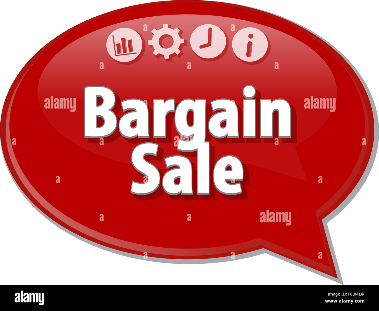 Speech bubble dialog illustration of business term saying Bargain Sale ...