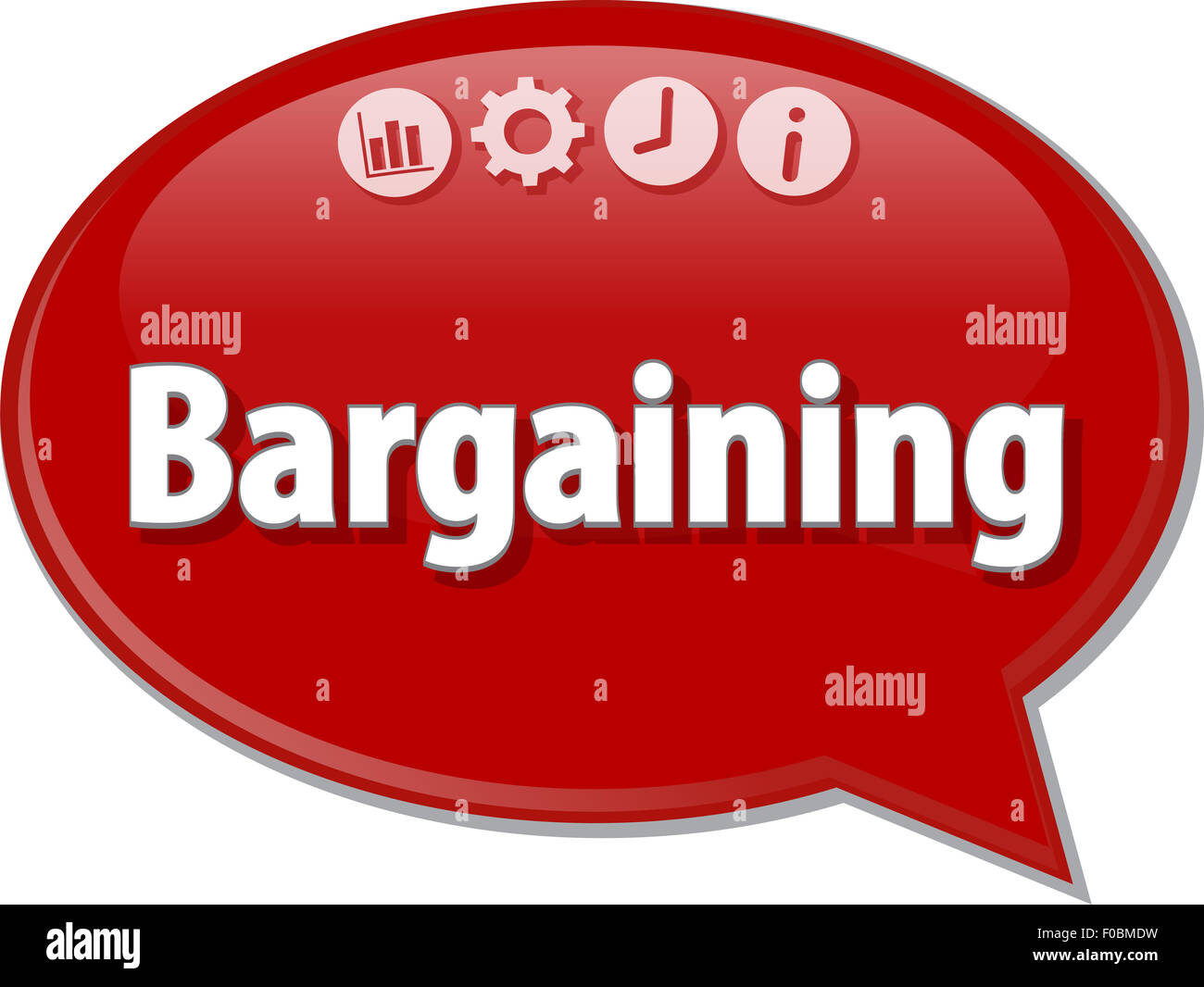 Speech bubble dialog illustration of business term saying Bargaining ...