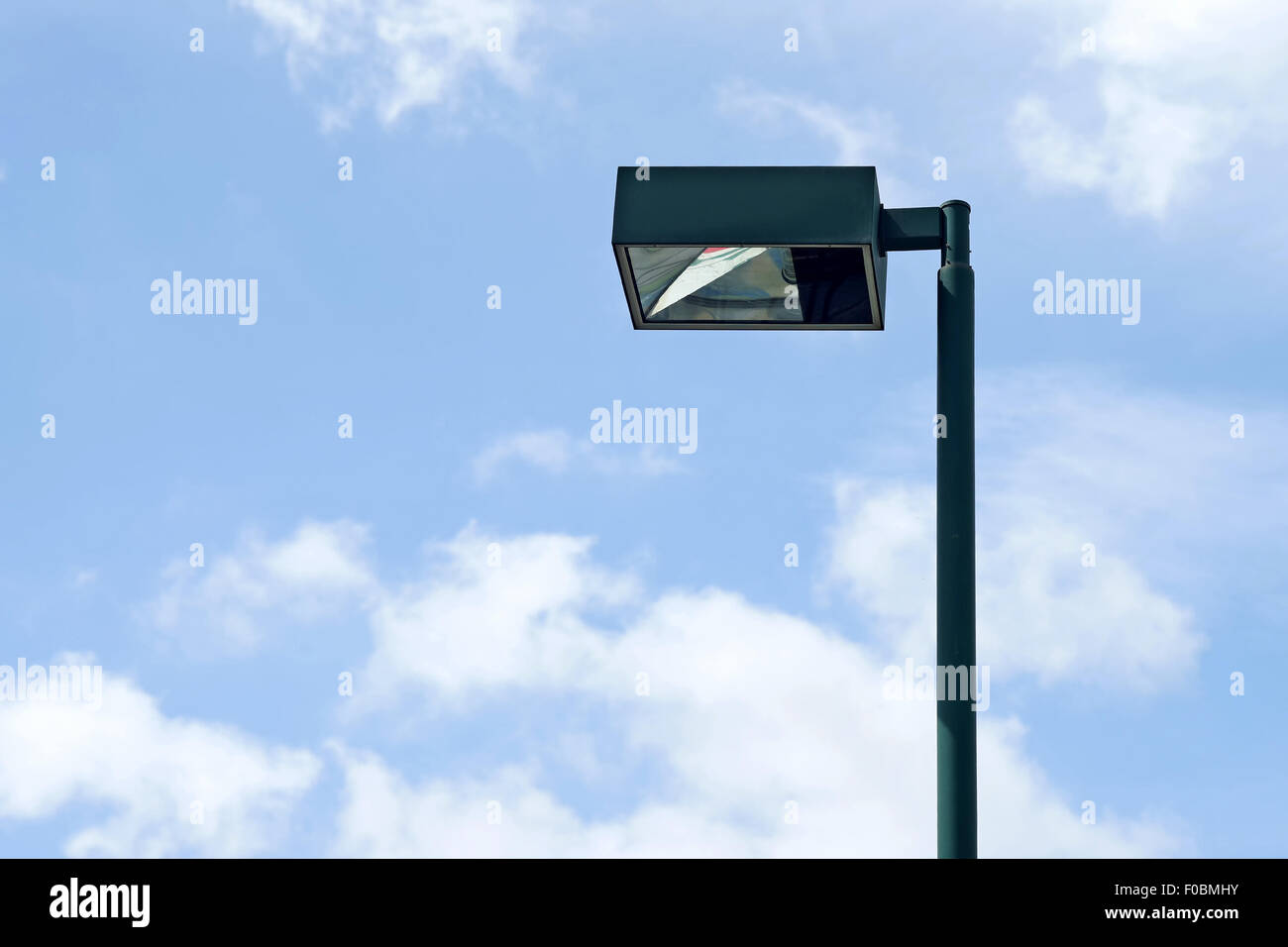 light post on beautiful sky background Stock Photo - Alamy