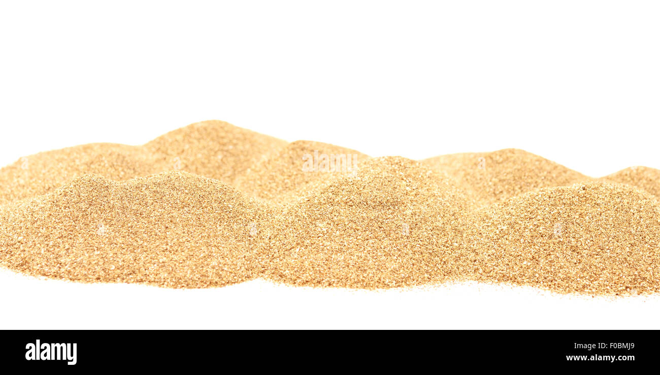 sand pile isolated on white background Stock Photo - Alamy
