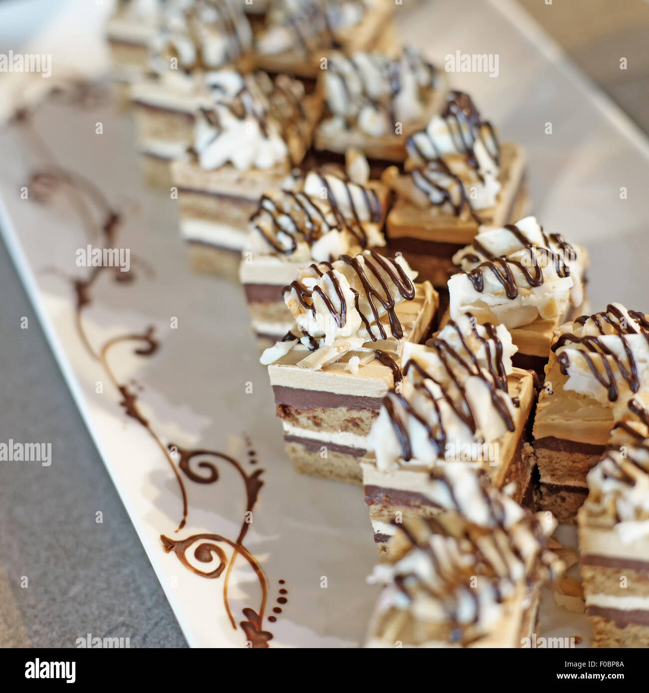 tiramisu cake on buffet line Stock Photo - Alamy