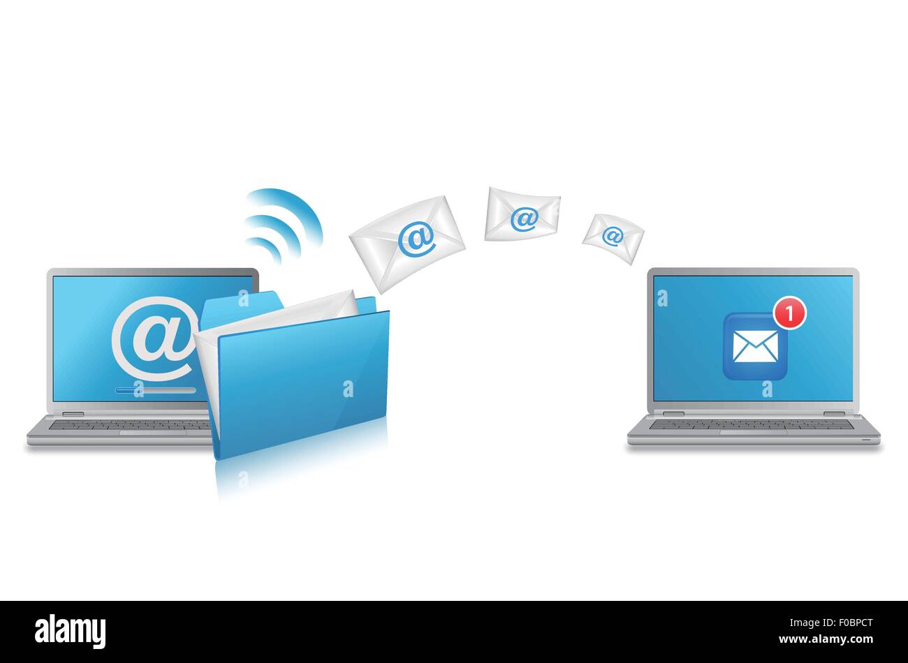 Social media post laptop Stock Vector Images - Alamy