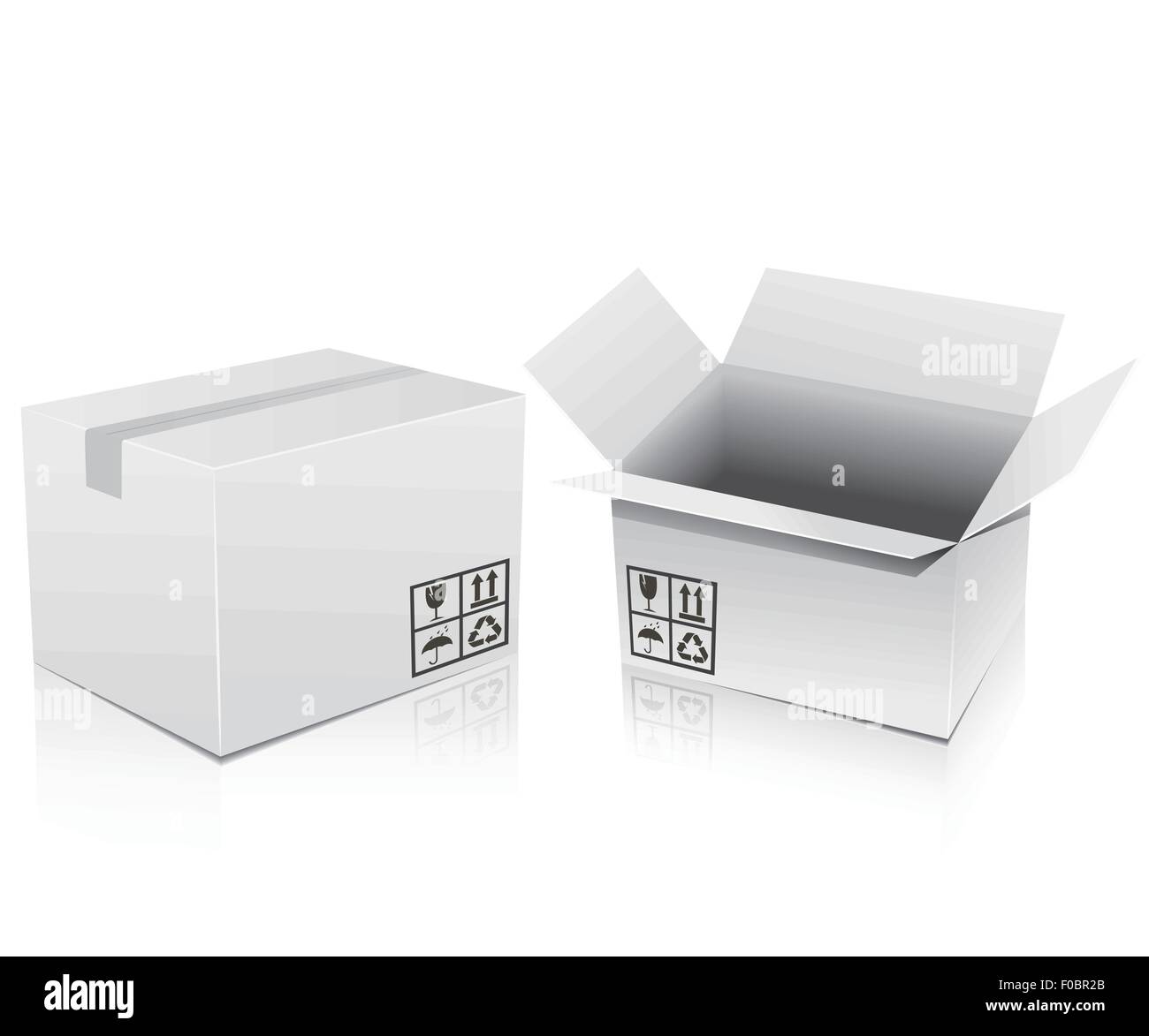 Recycled cardboard boxes Stock Vector Images - Alamy