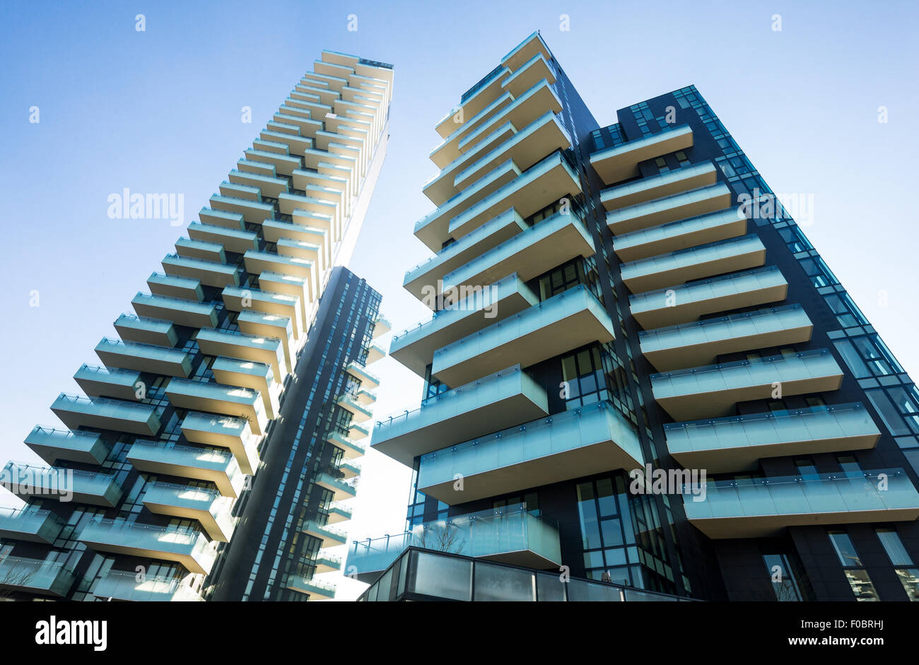 Italy, Milan, Porta Nuova, the Three Residential Towers Solaria Solea ...