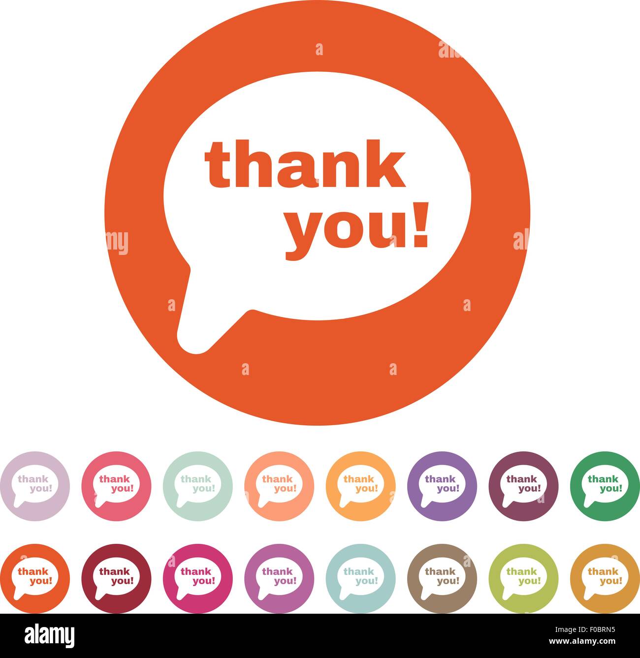 The thank you icon. Thanks symbol. Flat Stock Vector Image & Art - Alamy