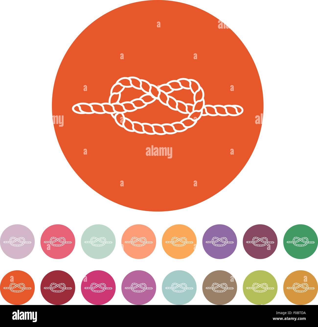 The knot icon. Node and tie, rope symbol. Flat Stock Vector Image & Art ...