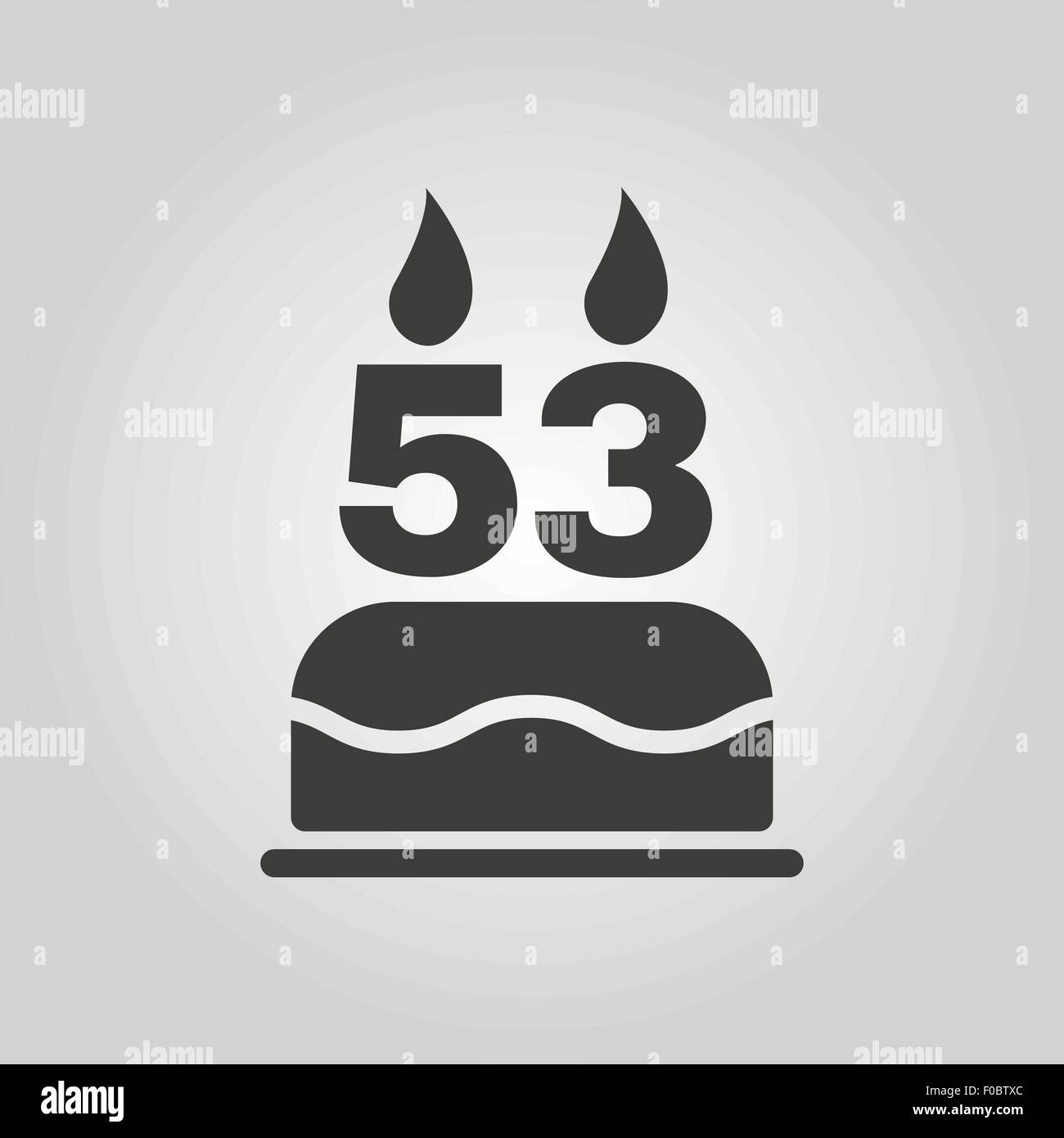 Birthday cake candles number fifty Stock Vector Images - Alamy