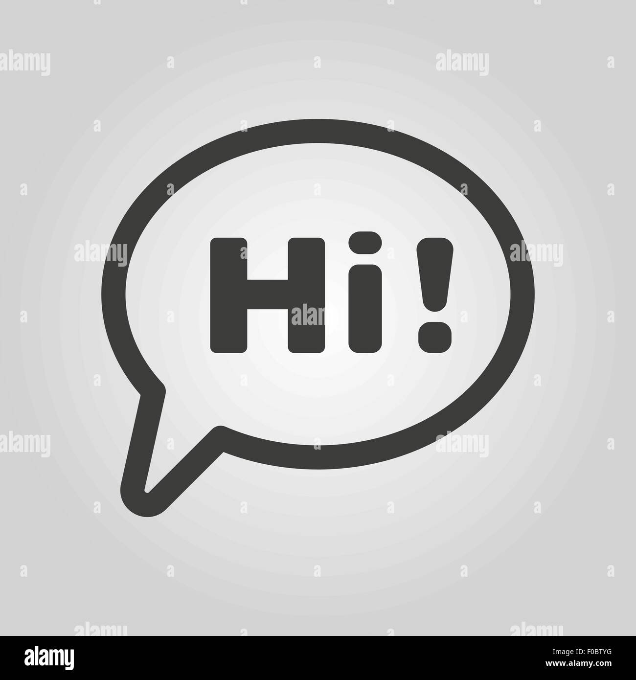 The hi icon. Greet and hello symbol. Flat Stock Vector Image & Art - Alamy