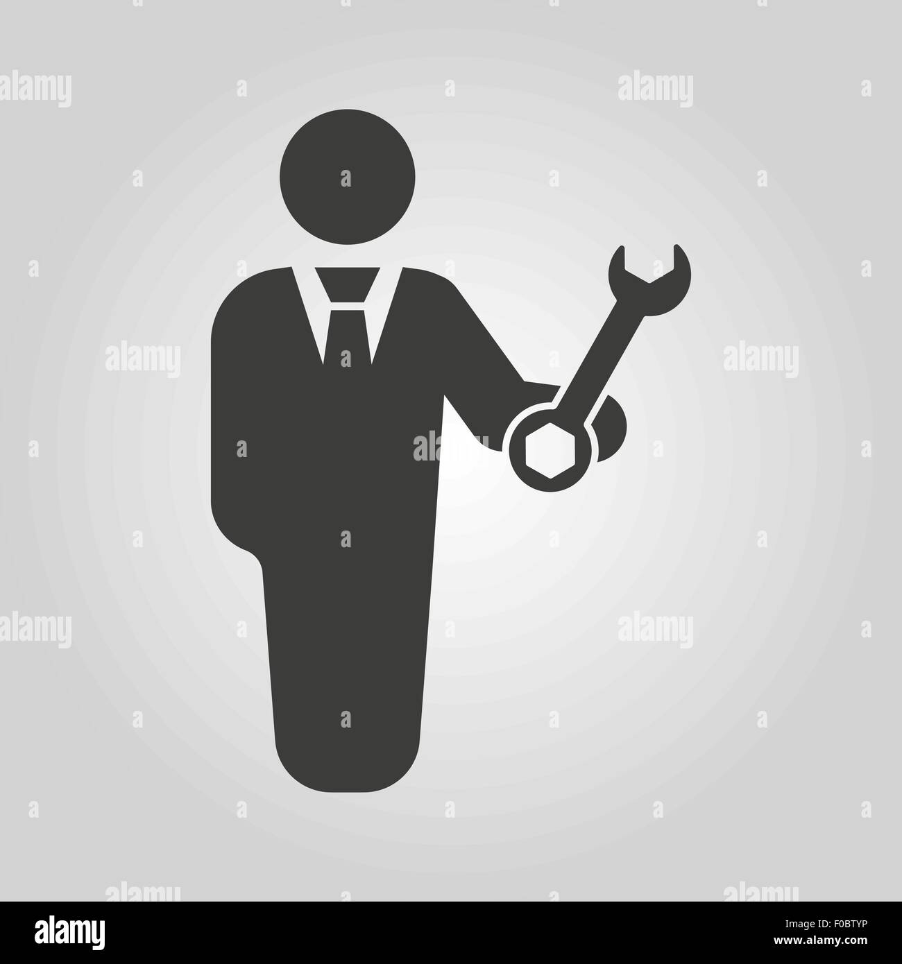 The support icon. Engineer and repair, technician, fixing symbol. Flat ...