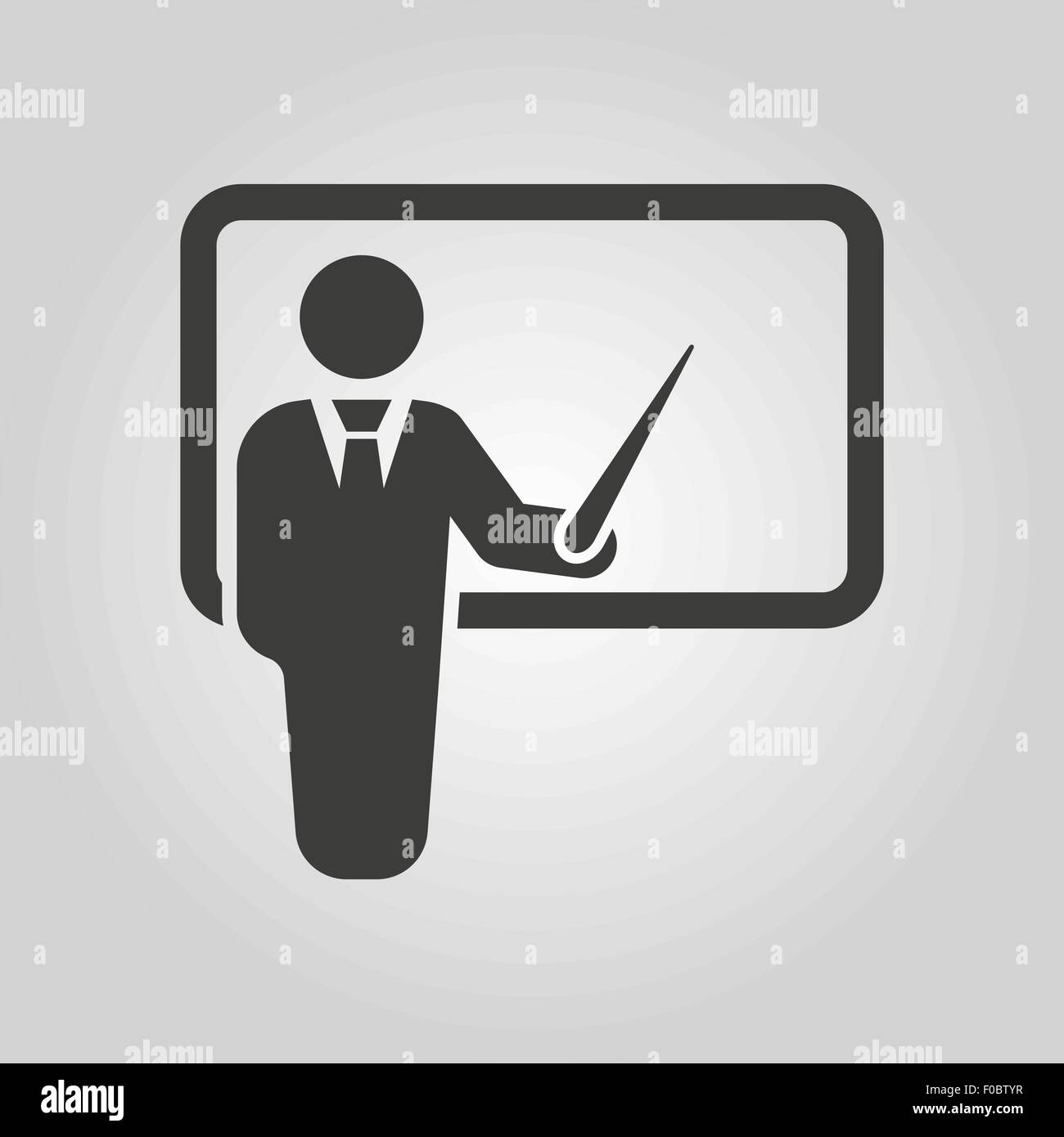The teacher icon. Training and presentation, seminar, learning symbol ...