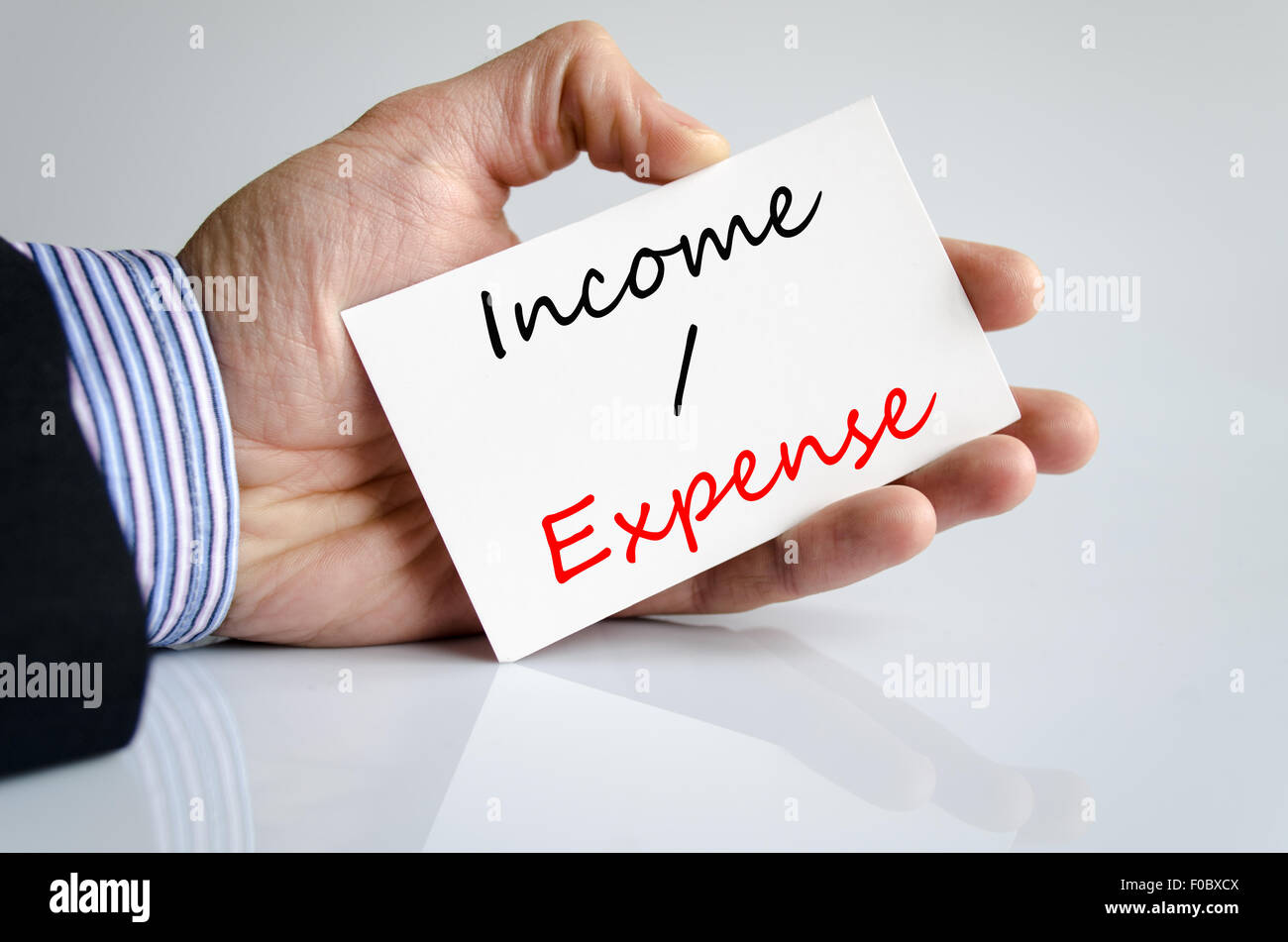 Income expense text concept hi-res stock photography and images - Alamy