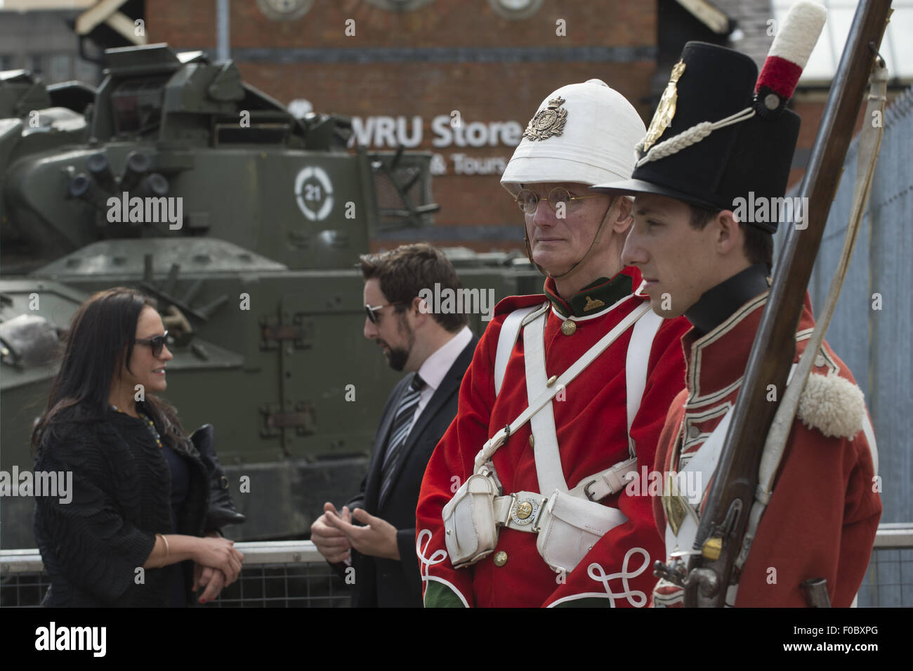HRH Queen Elizabeth II presents the new colours to the Royal Welsh in ...