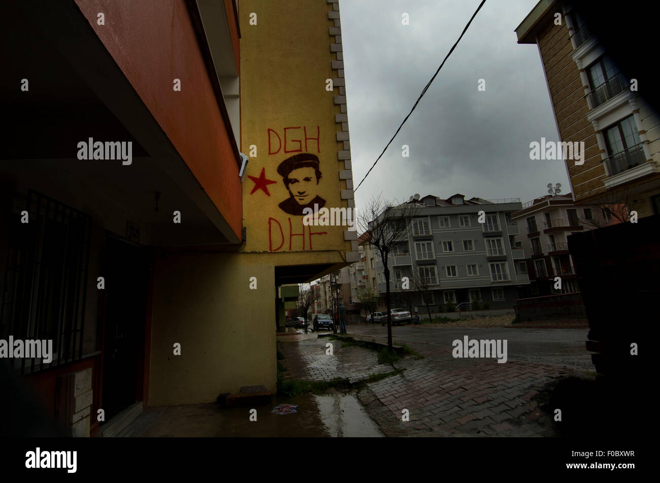 In the Sarigazi neighborhood of Istanbul a portrait of Ibrahim ...