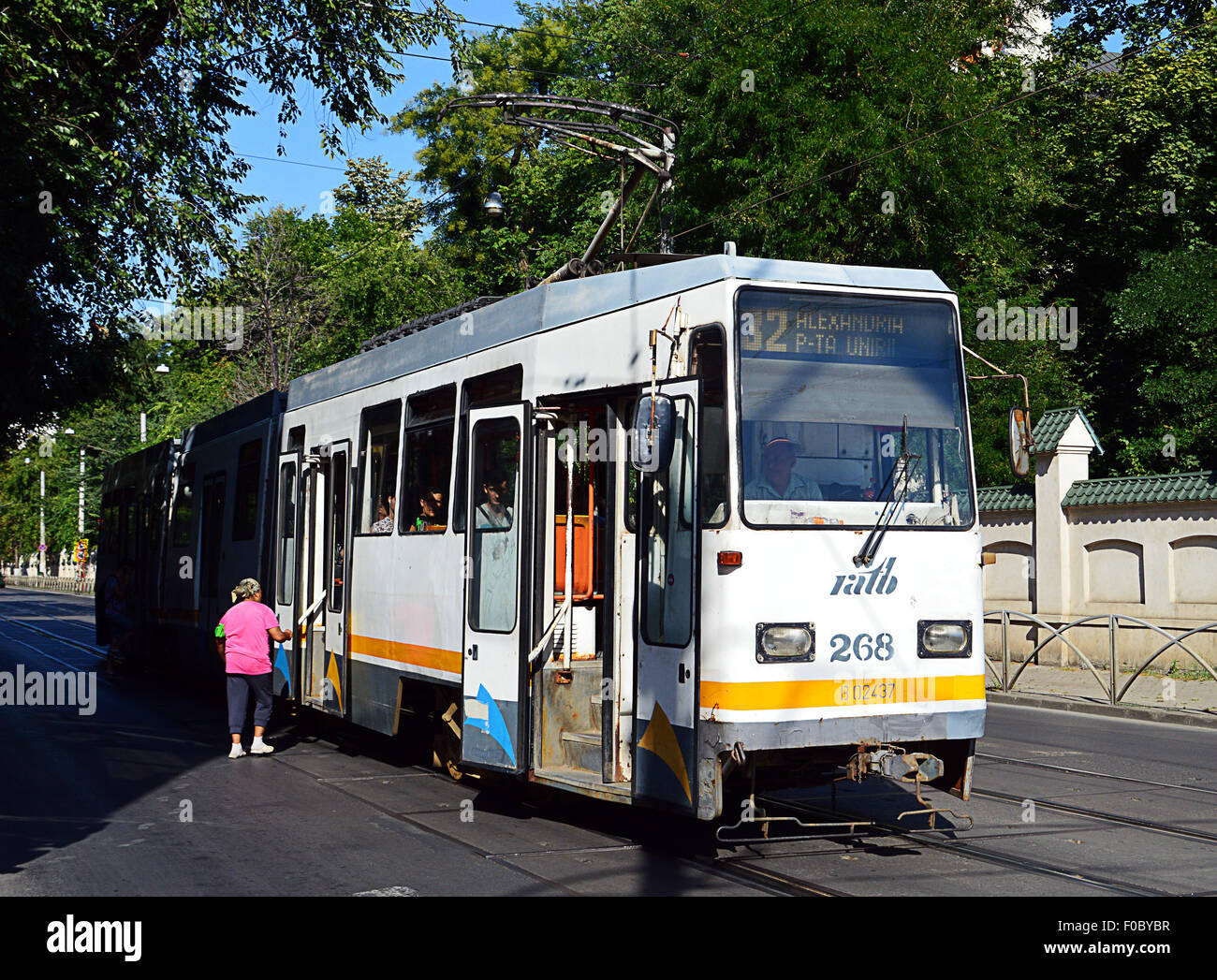 Tram in Bucharest, Romania Stock Photo - Alamy