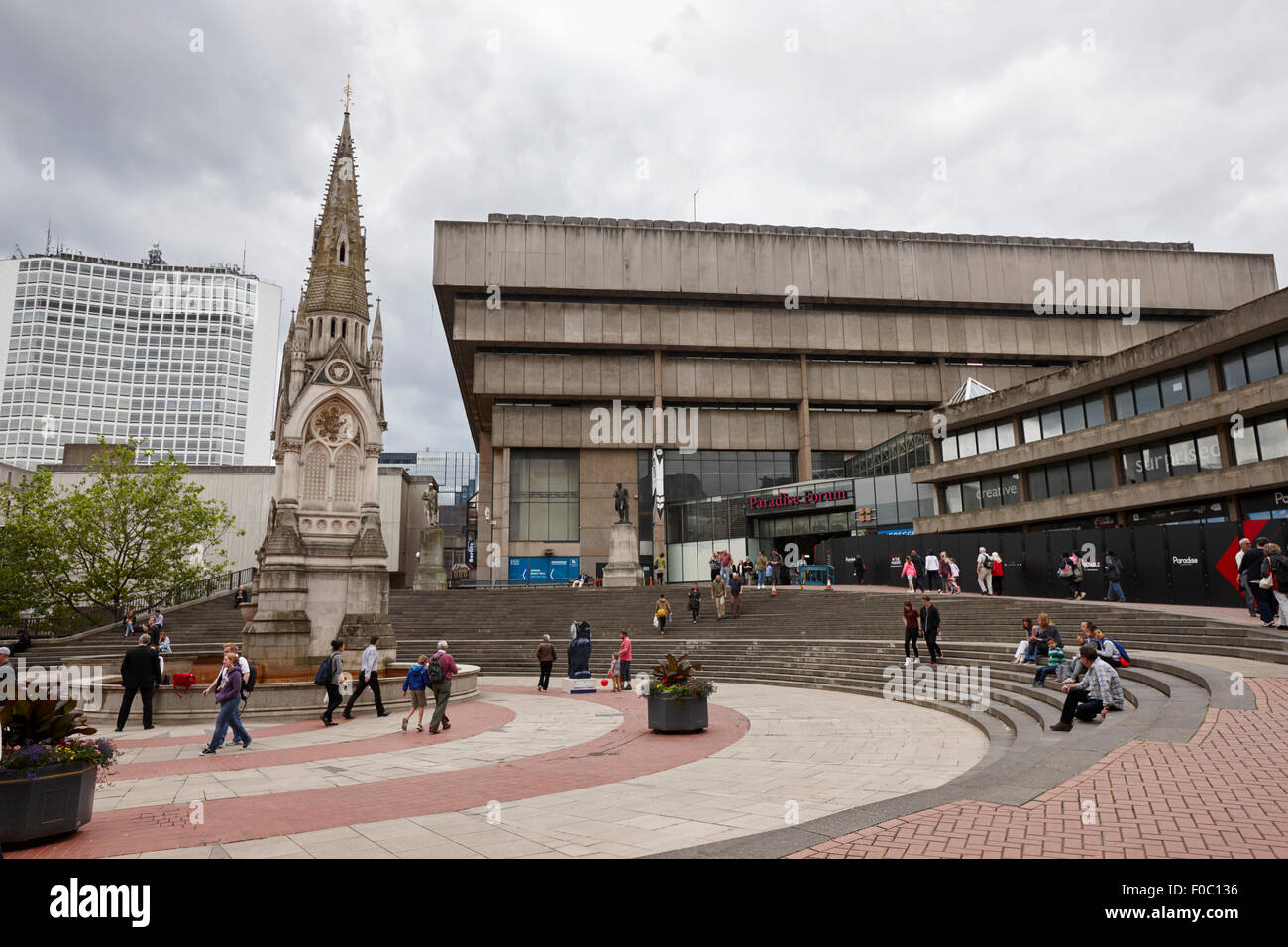 chamberlain square and paradise forum Birmingham UK Stock Photo - Alamy