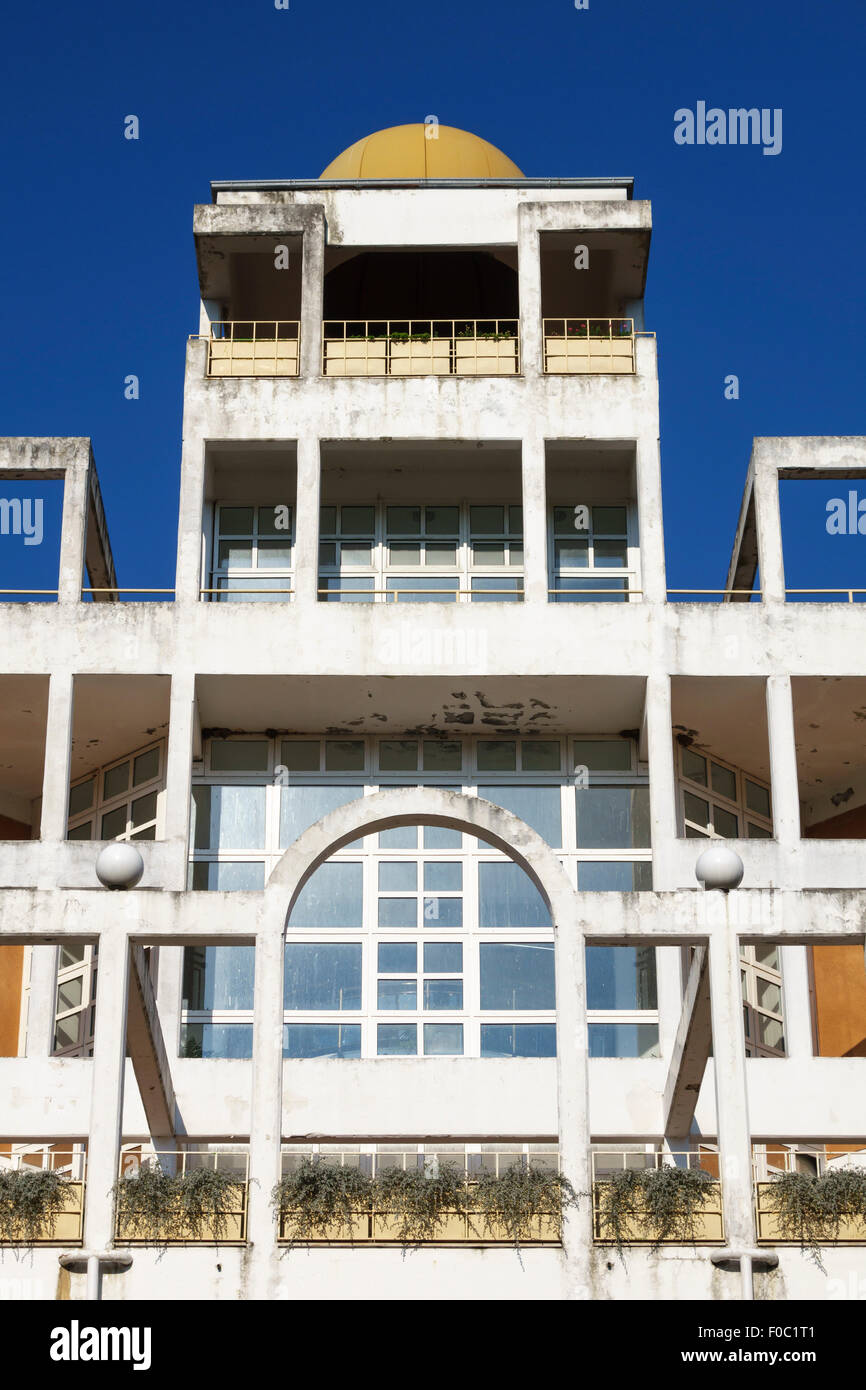 Istria, Croatia. The Hotel Croatia at Duga Uvala, a now empty Communist ...