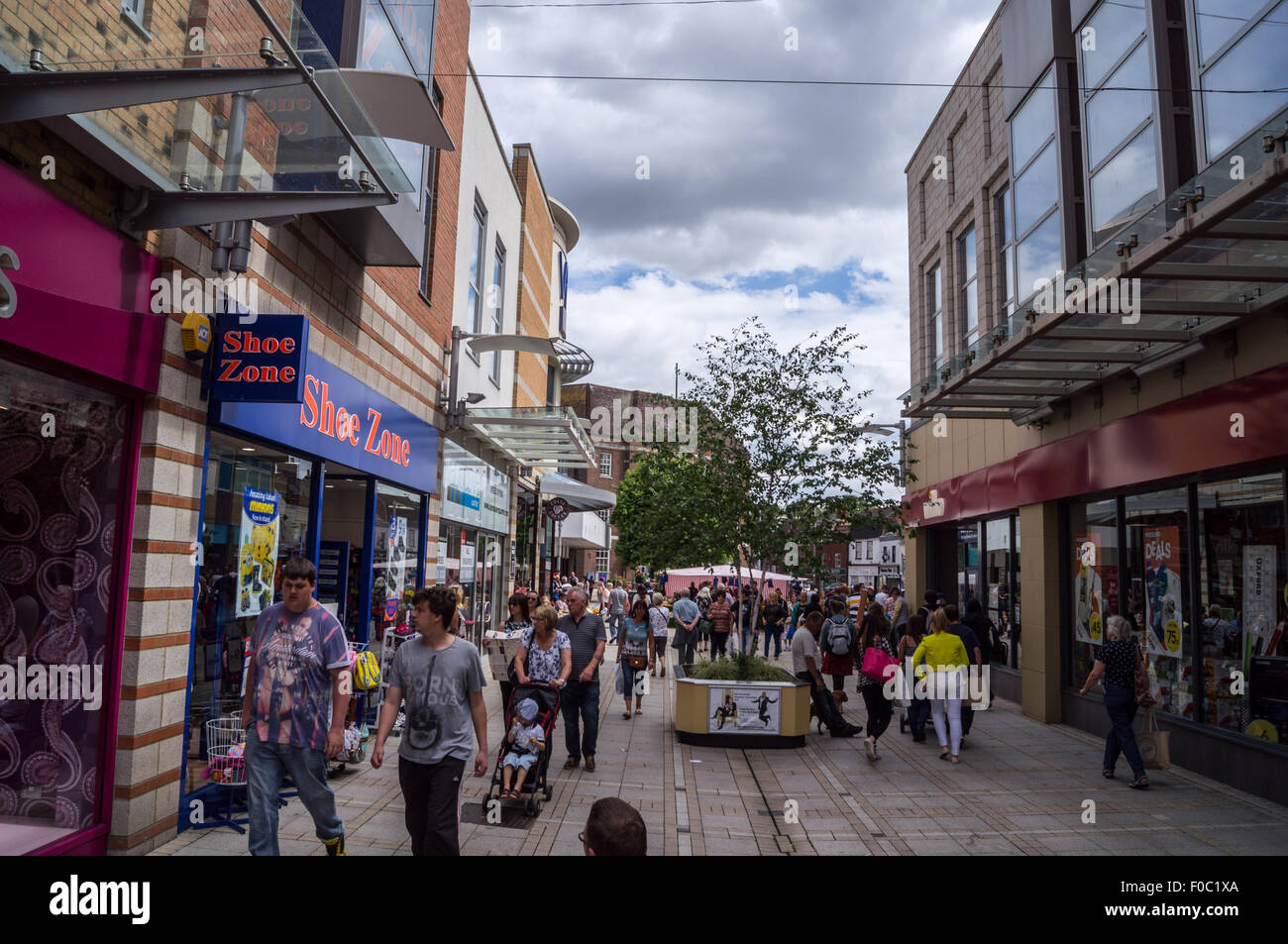 Vancouver Quarter shopping precinct, New Conduit Street, King's Lynn, West Norfolk, England ...