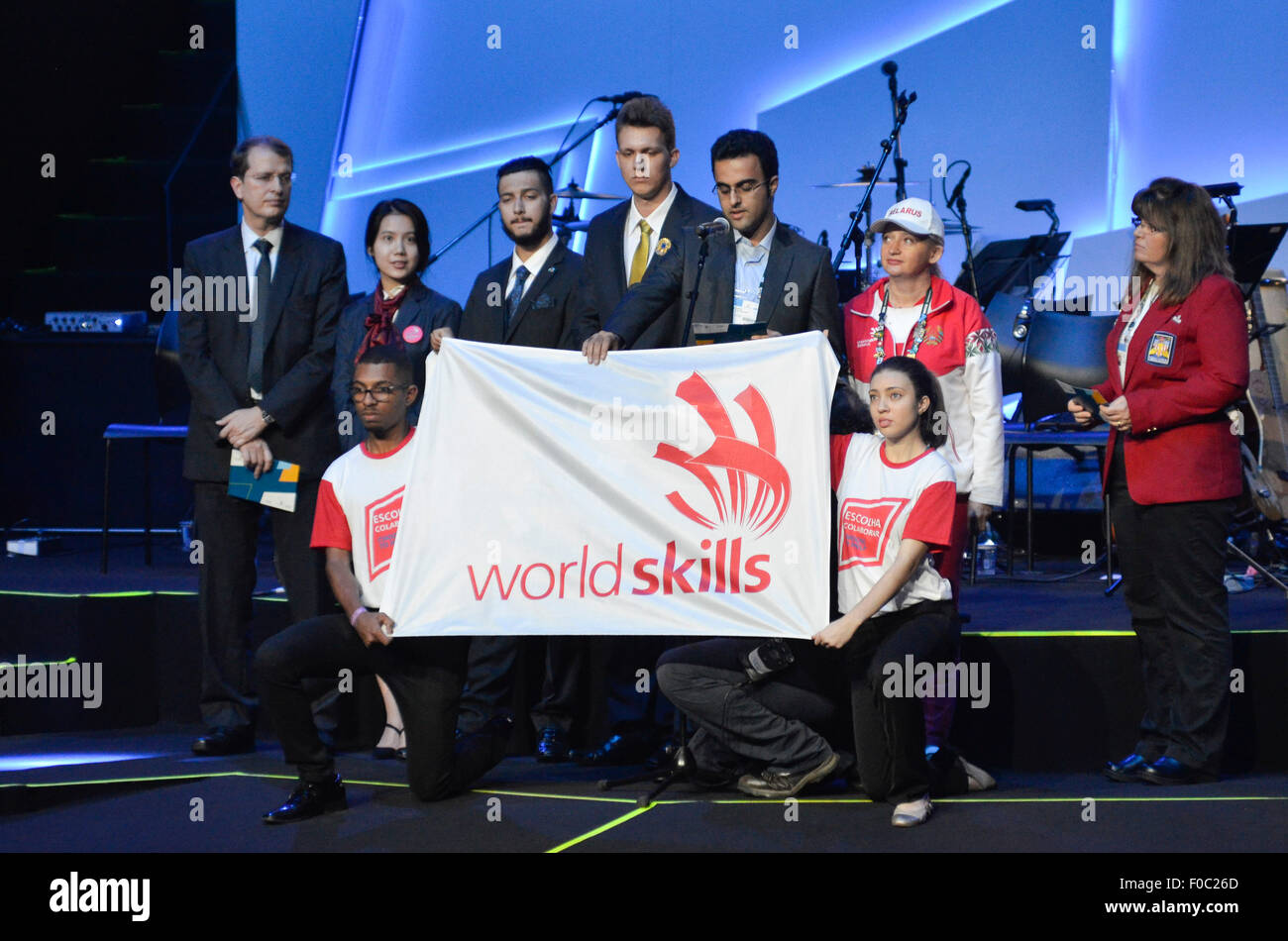 Opening ceremony of the Worldskills 2015 at the Ibirapuera Gymnasium in São Paulo. Brazil is the ...