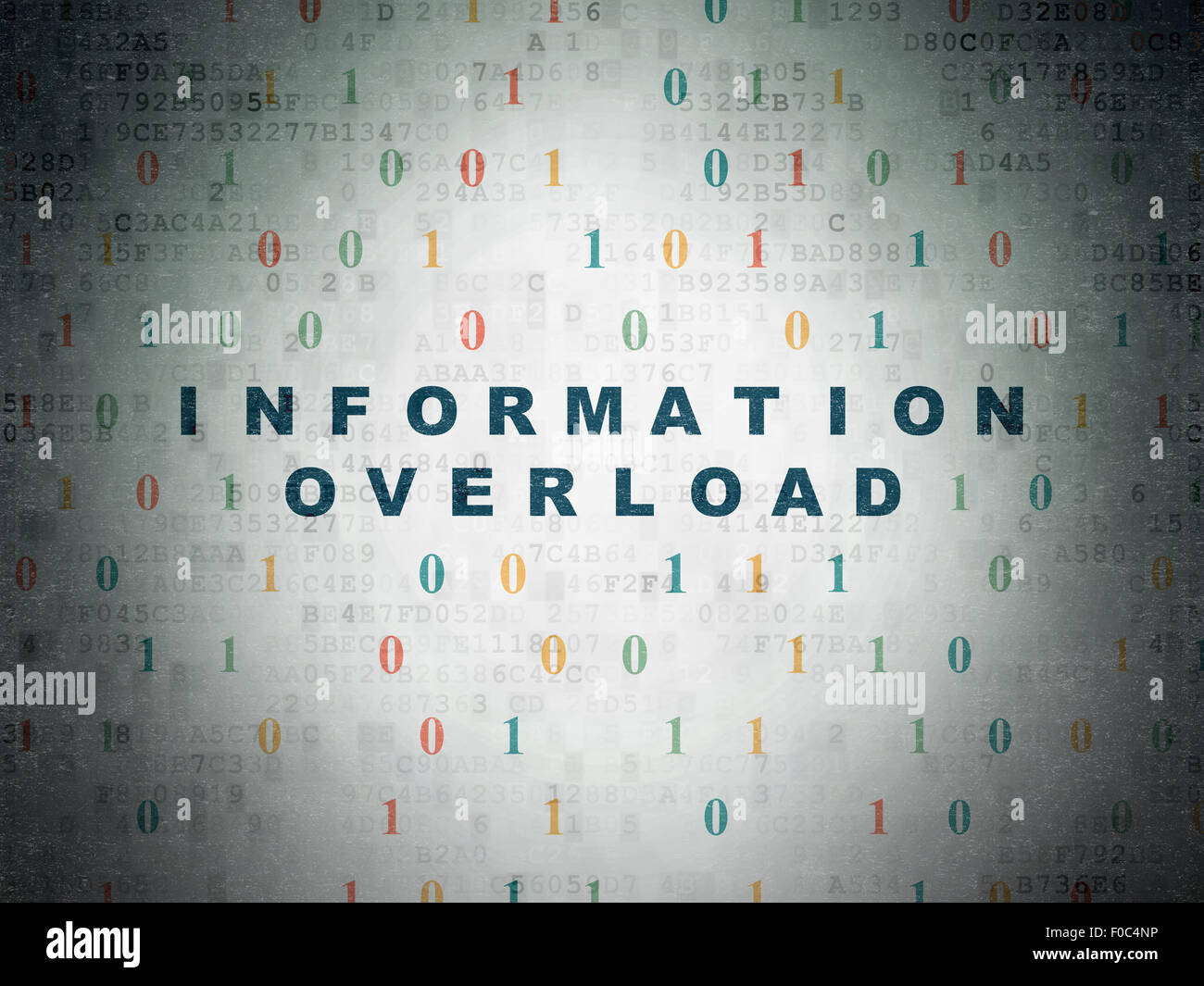 Data concept: Information Overload on Digital Paper background Stock ...