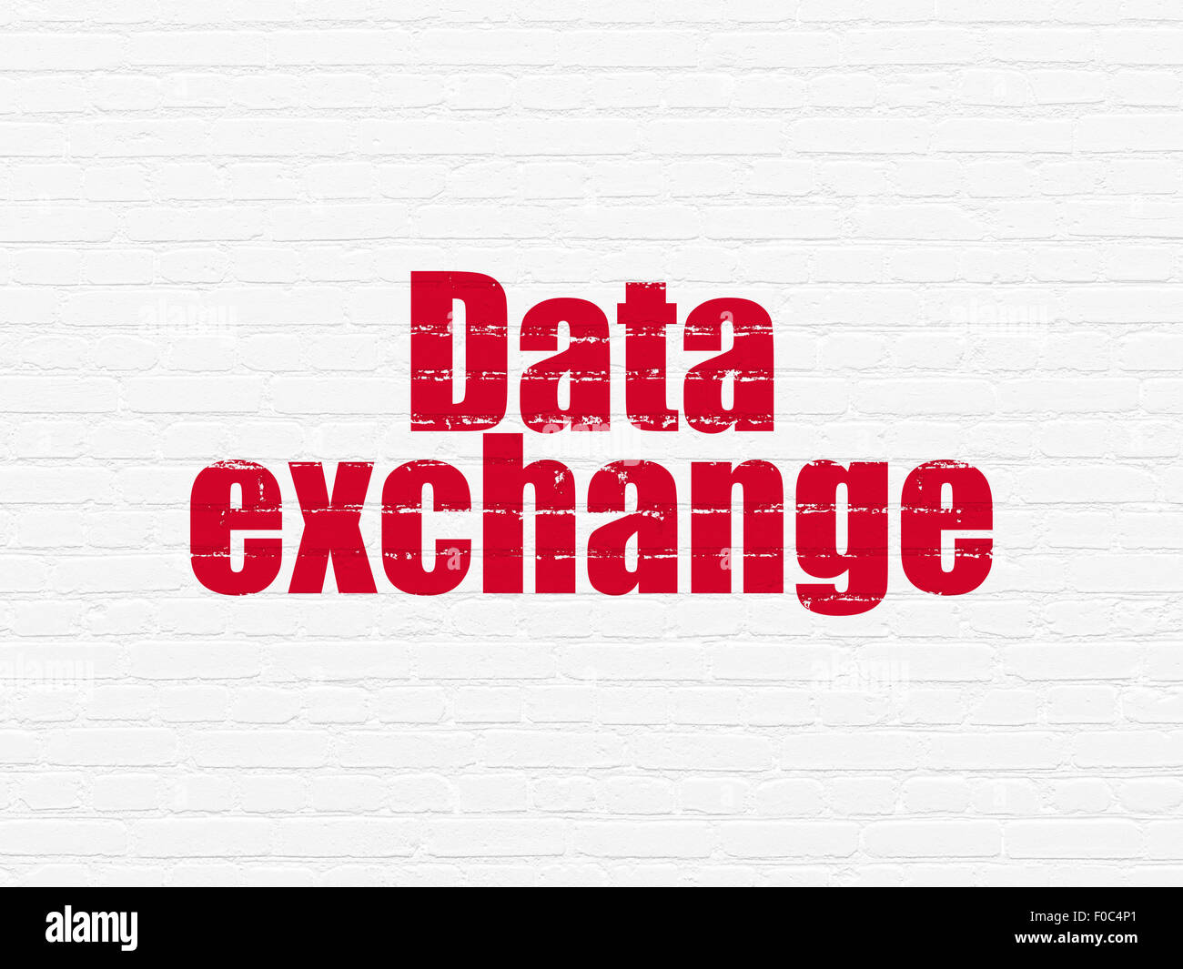 Information concept: Data Exchange on wall background Stock Photo - Alamy