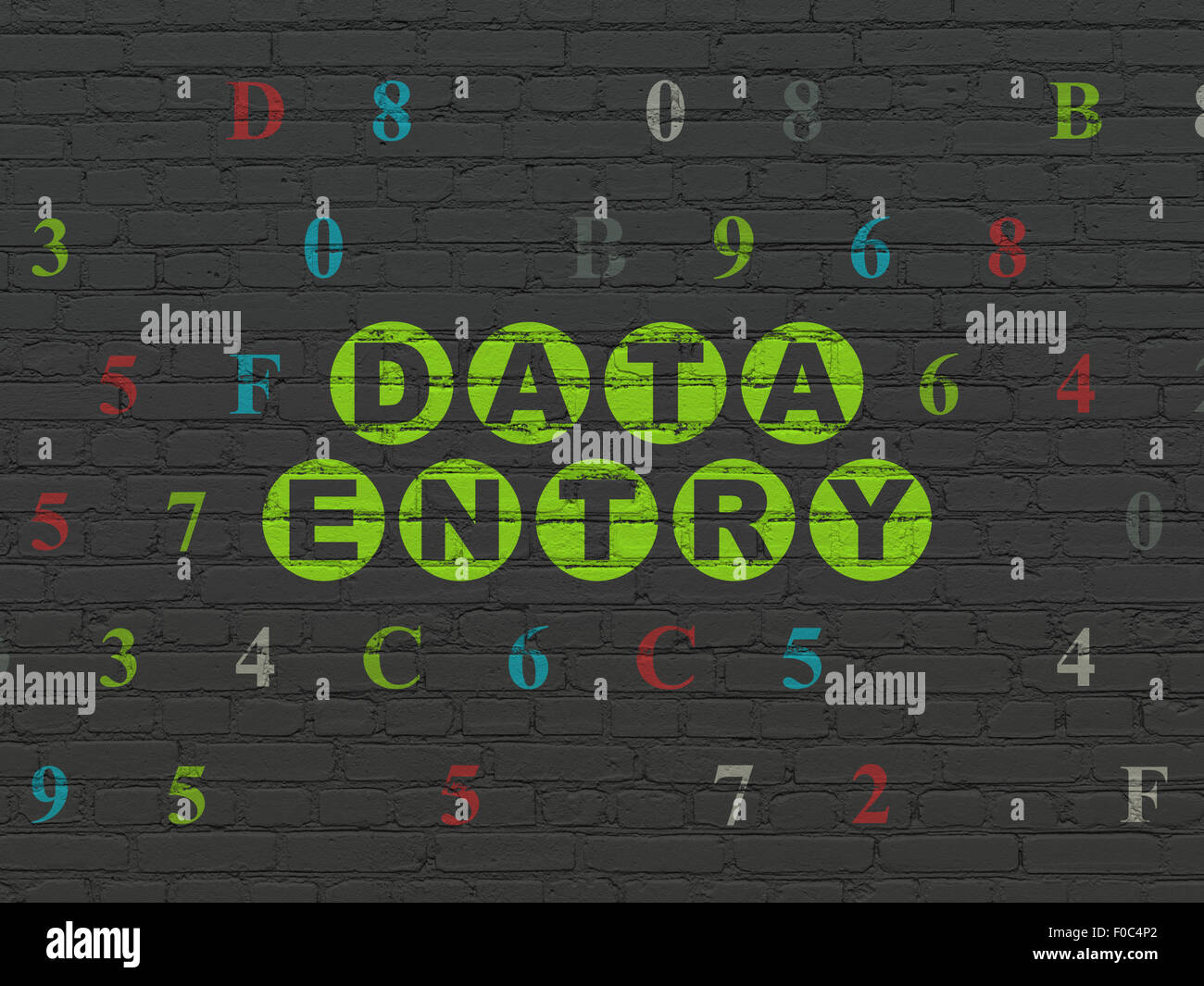 Data concept: Data Entry on wall background Stock Photo - Alamy