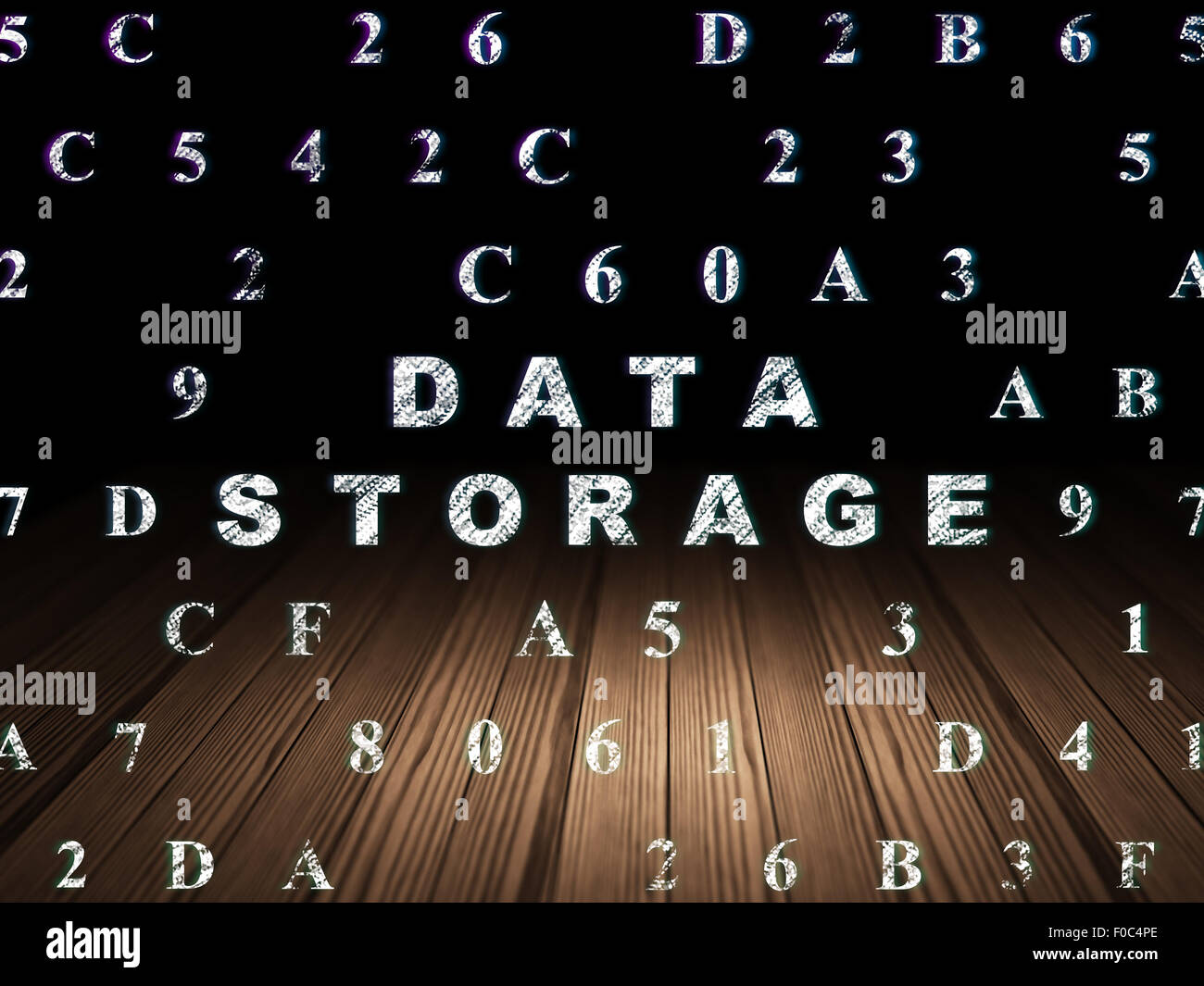 Information concept: Data Storage in grunge dark room Stock Photo - Alamy
